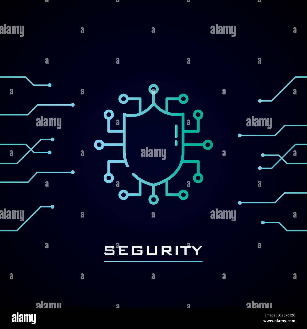 Cyber Security Shield Design Of Lock Password Technology And Protection