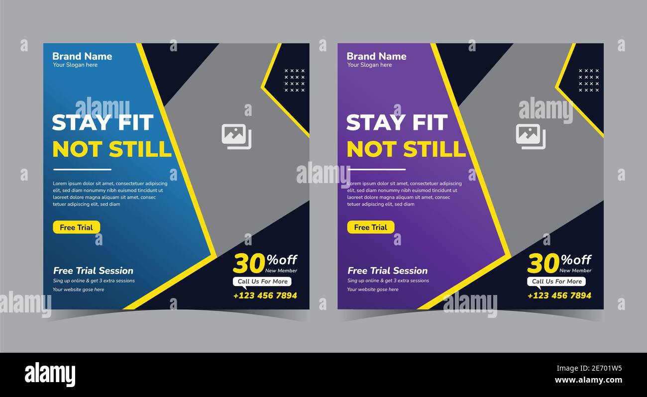 Fitness gym advertisement Stock Vector Images - Alamy