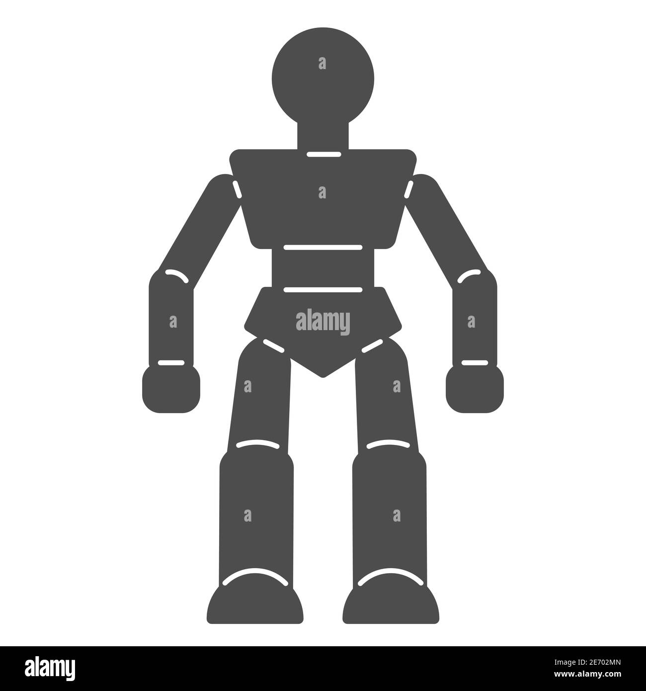 Robot solid icon, Kids toys concept, Robotics sign on white background, Robot Baby Toy icon in ...