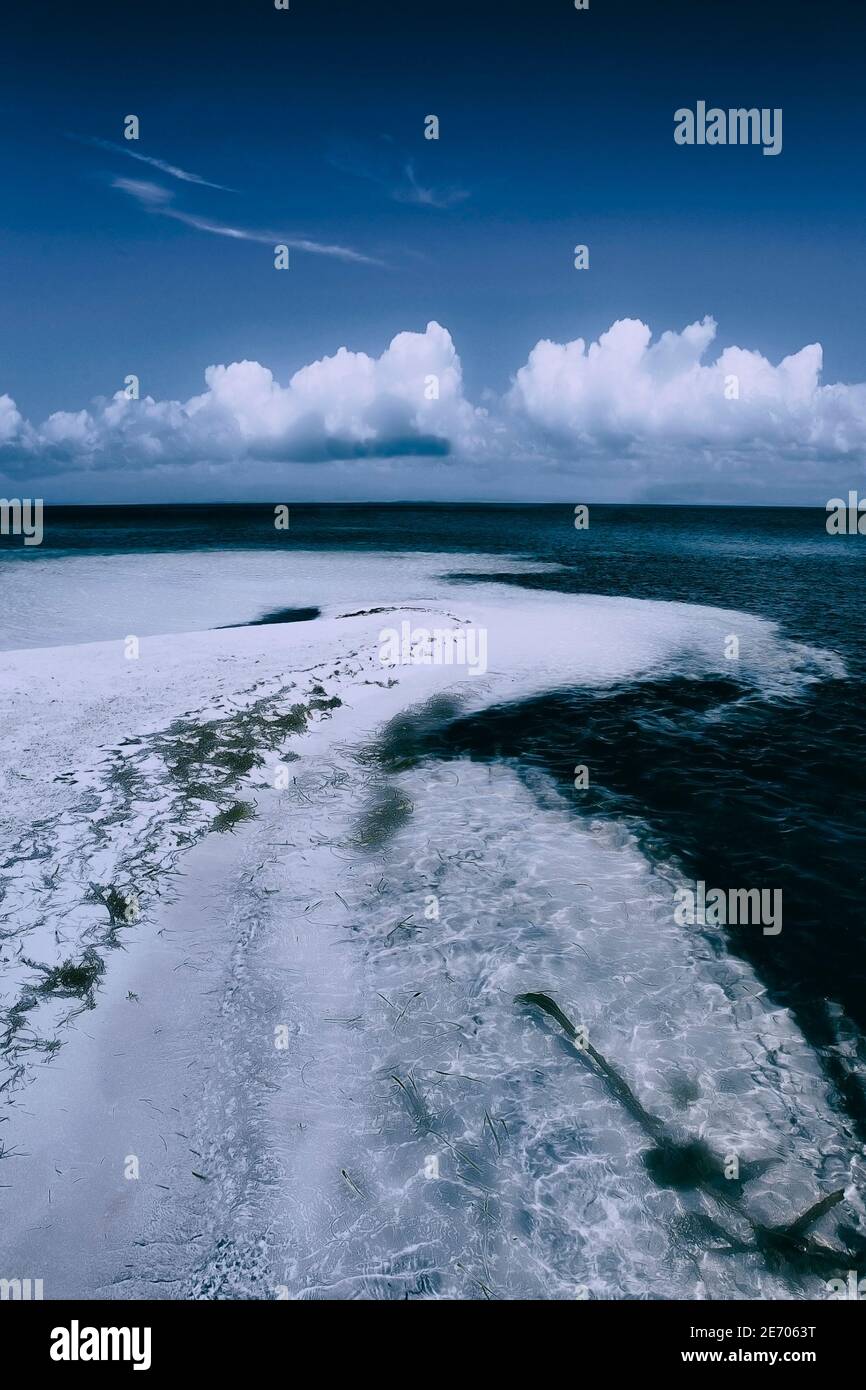 cuban beach in blue tone Stock Photo - Alamy