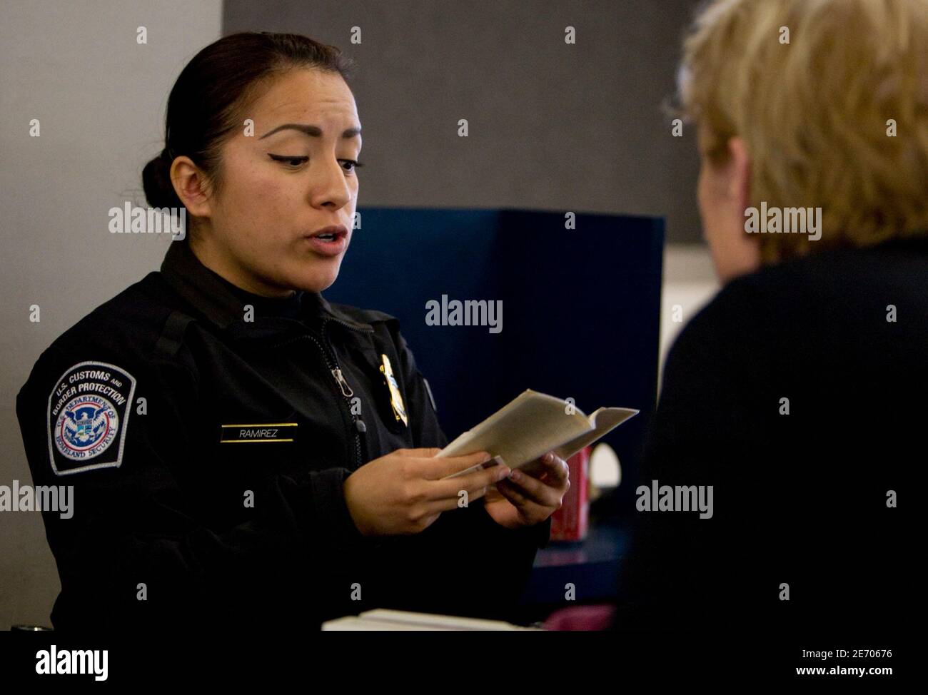 Customs officer canadian border hi-res stock photography and images - Alamy