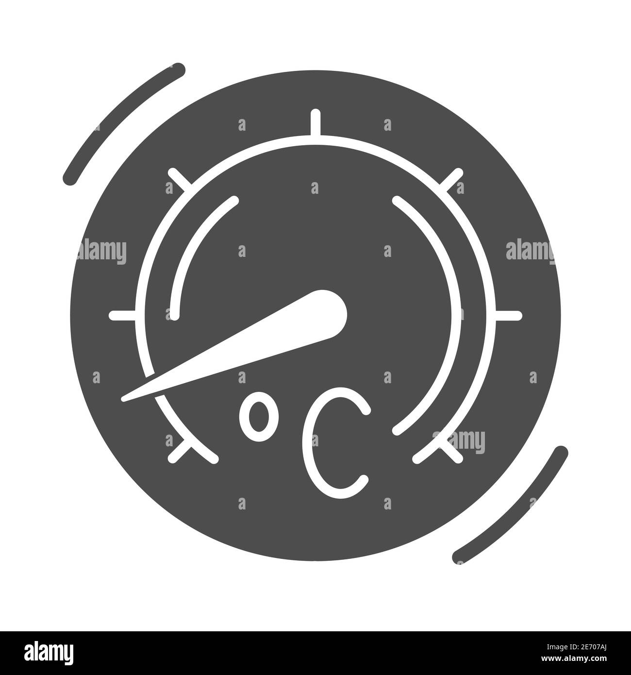 Thermometer for grilling solid icon, bbq concept, Round kitchen ...