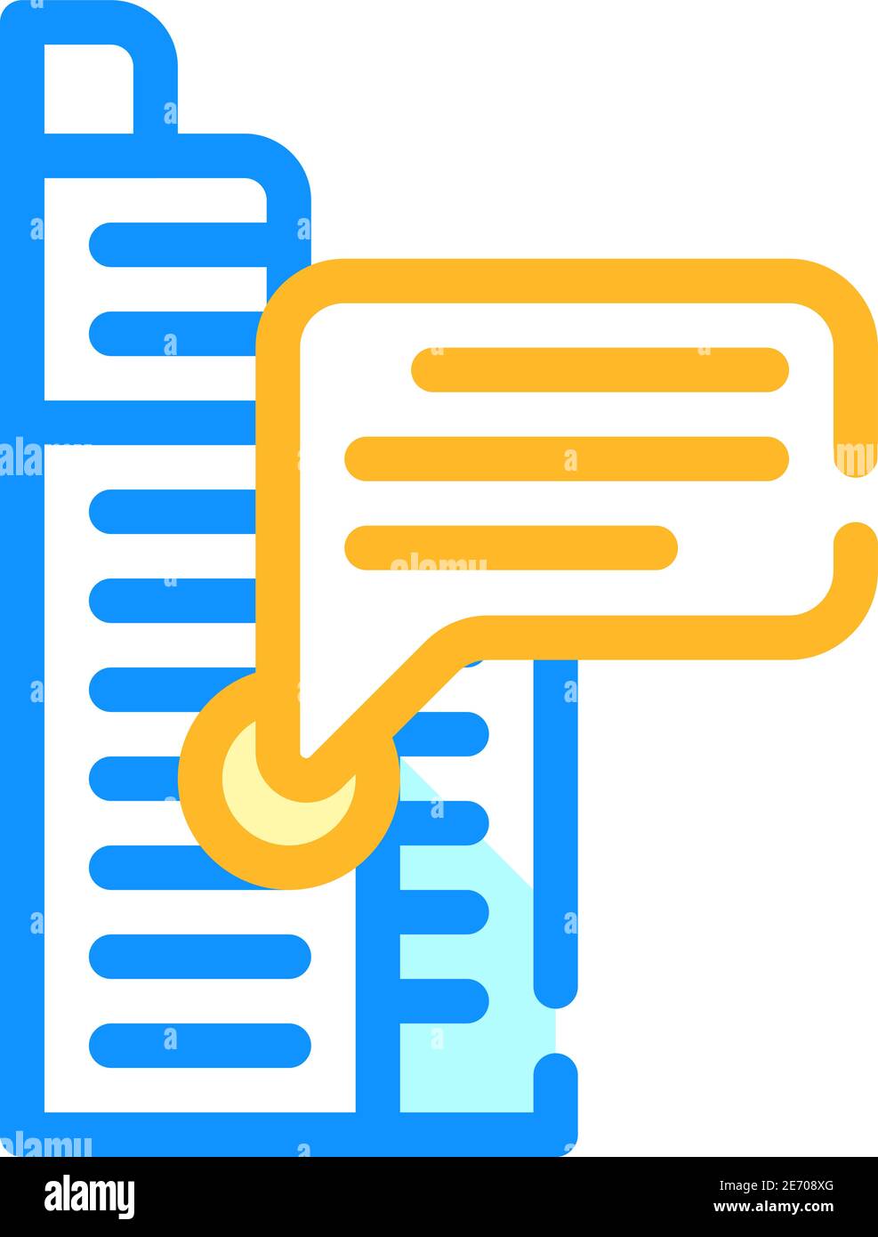 office call center ib skyscraper color icon vector illustration Stock ...