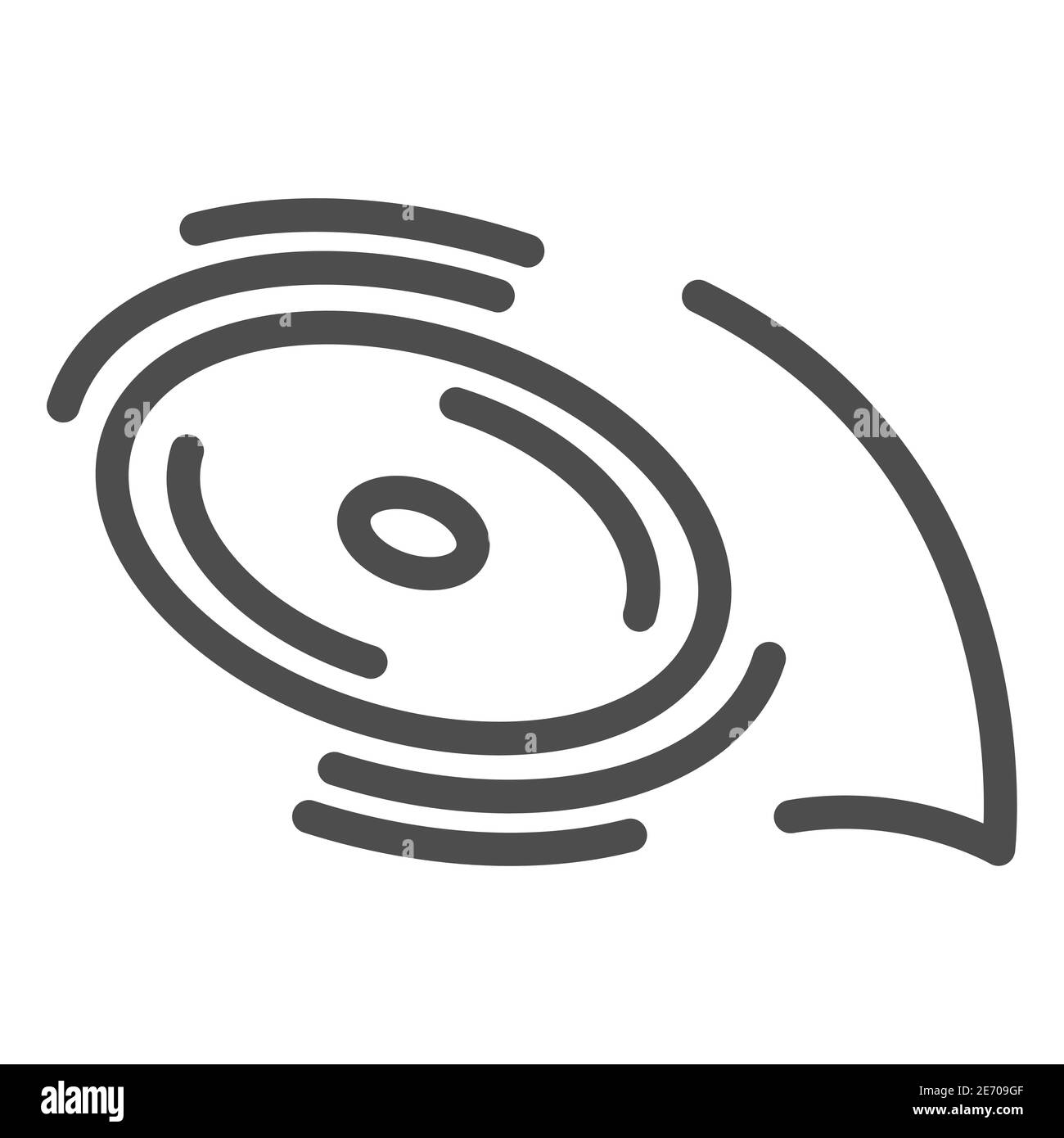 Frisbee line icon, summer sport concept, flying plastic disk sign on ...