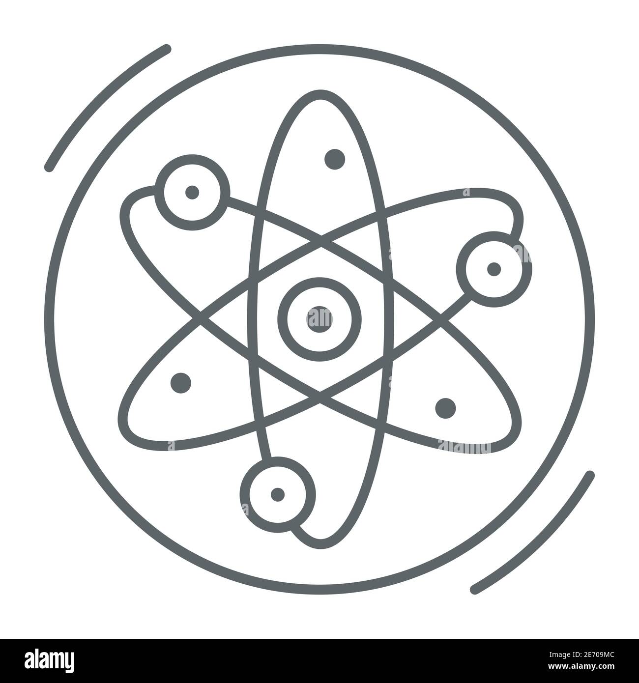 Symbols of science thin line icon, education, research and science ...