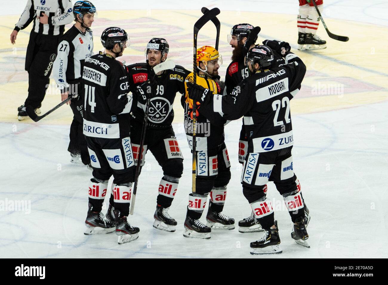 January 29, 2021, Porza, Corner Arena, National League: HC Lugano ...