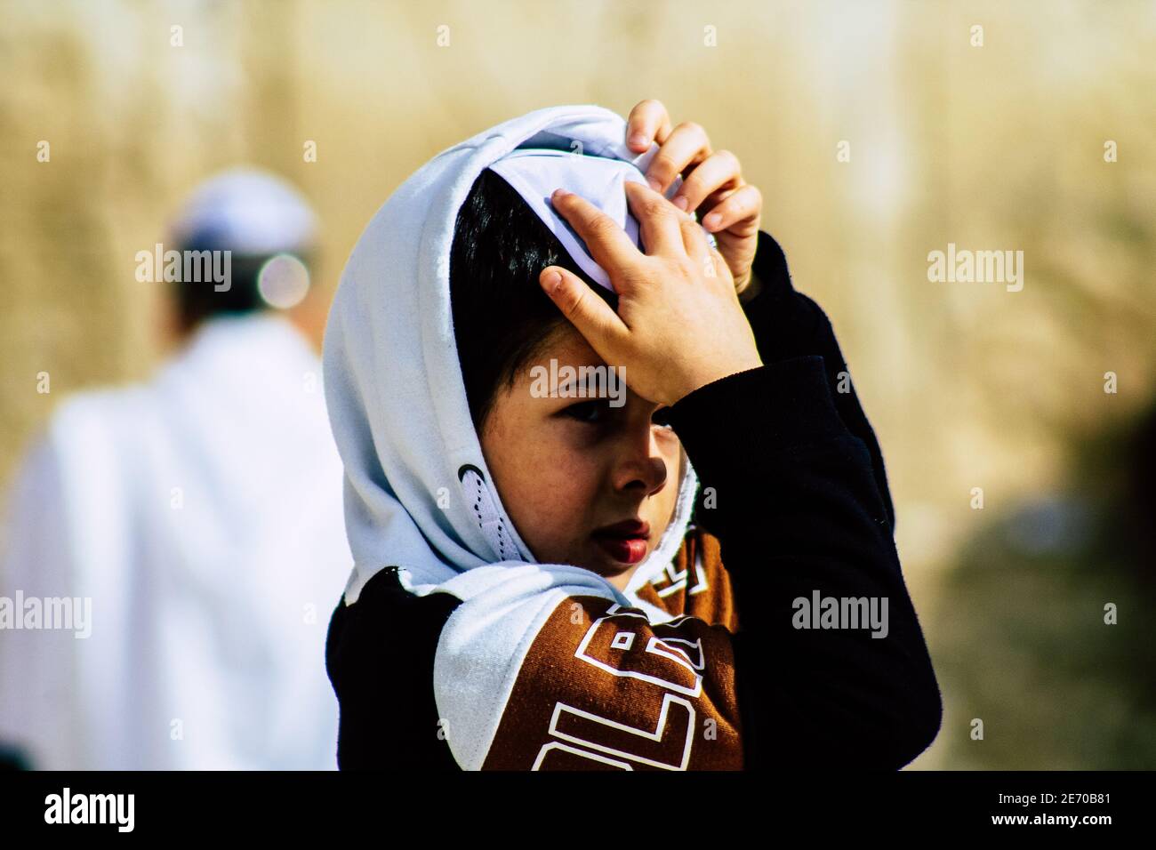 Jerusalem Israel December 12, 2019 View of unknown kids participating ...