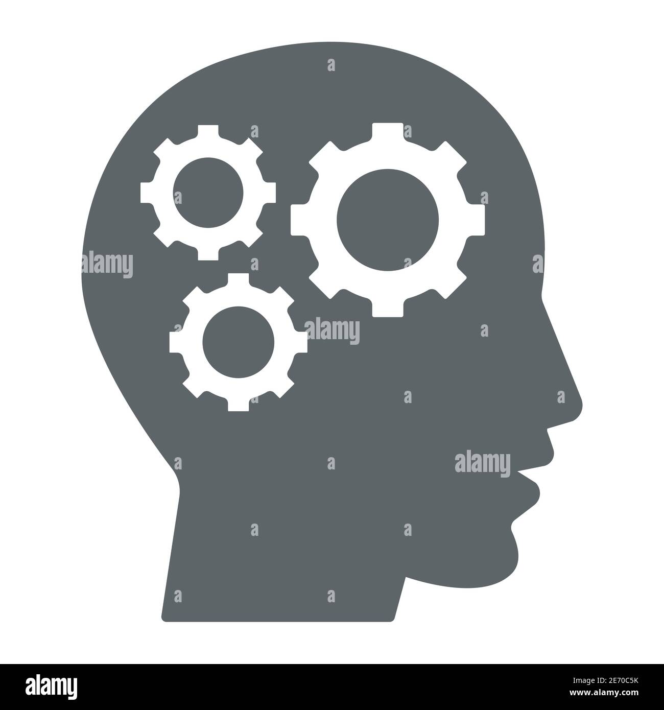 Human Brain Cogs Black and White Stock Photos & Images - Alamy