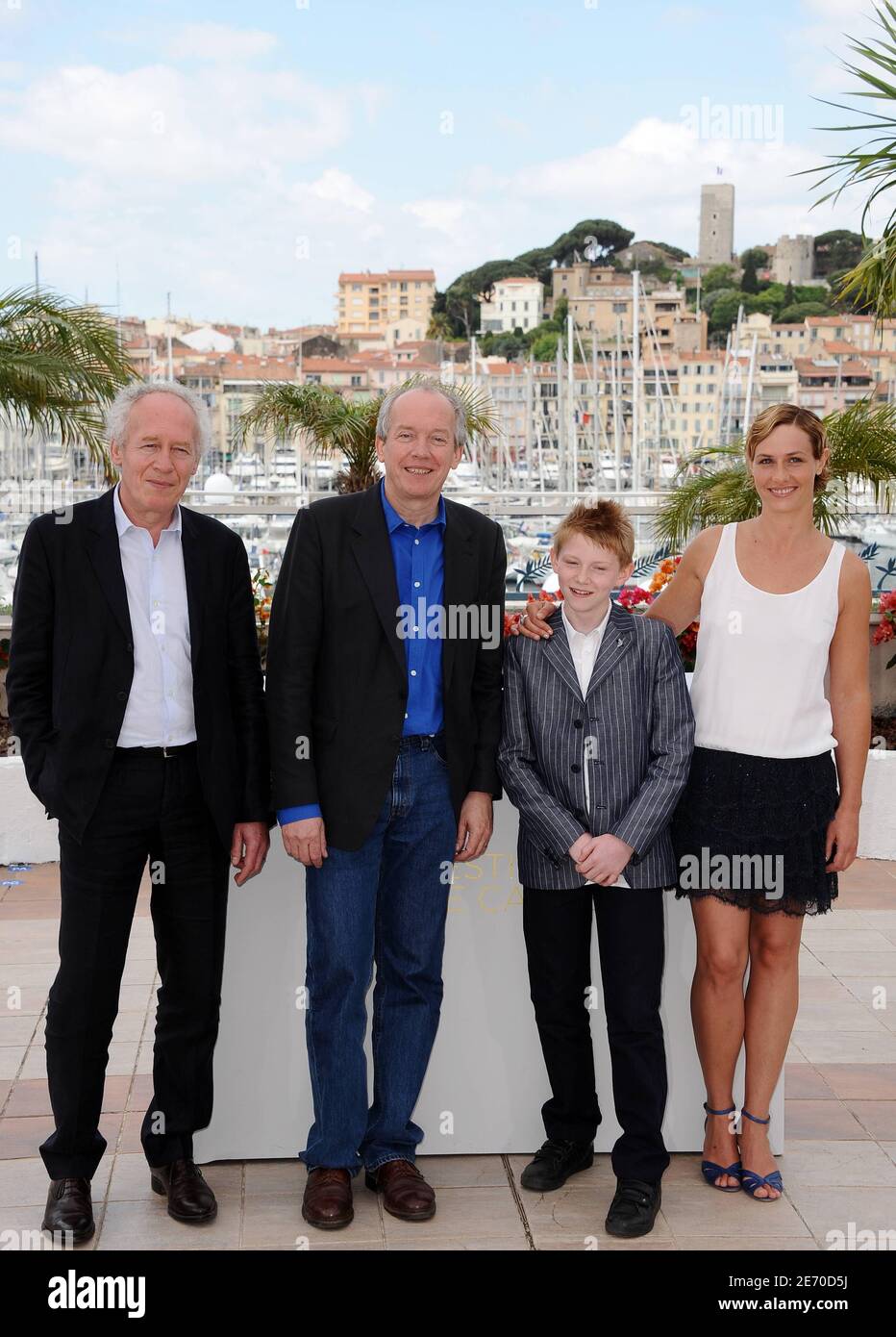 (L-R) Jean-Pierre Dardenne, Luc Dardenne, Thomas Doret and Cecile de ...