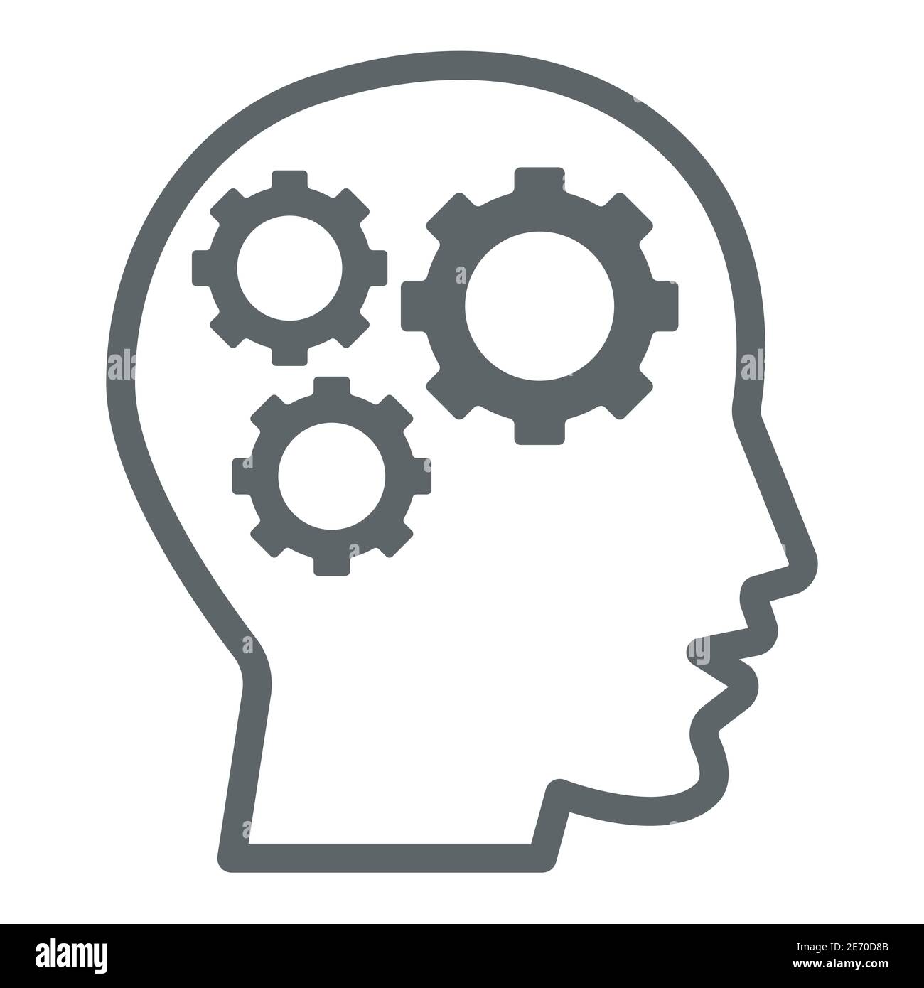 Human Brain Cogs Black and White Stock Photos & Images - Alamy