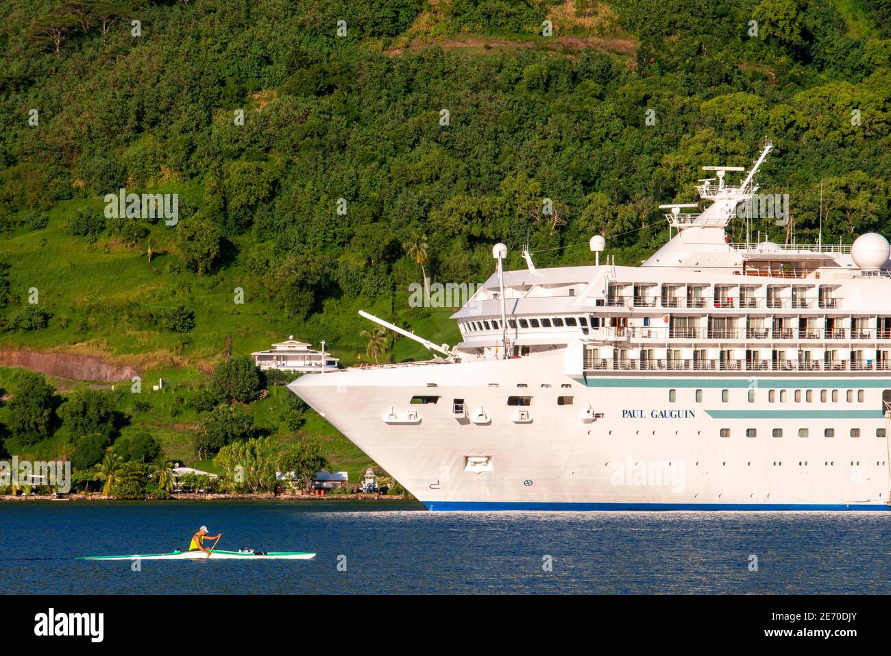 February 2020 - Paul Gauguin cruise anchored in Moorea, French ...