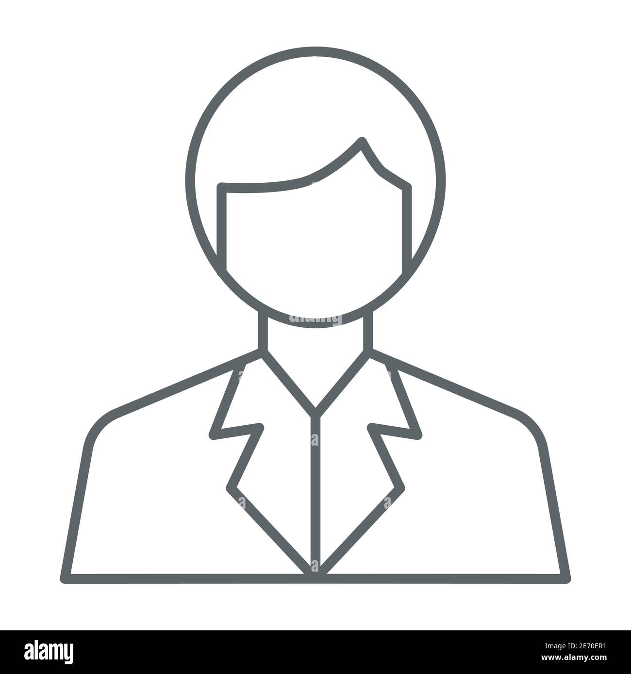 Scientist thin line icon, science concept, Chemist sign on white ...