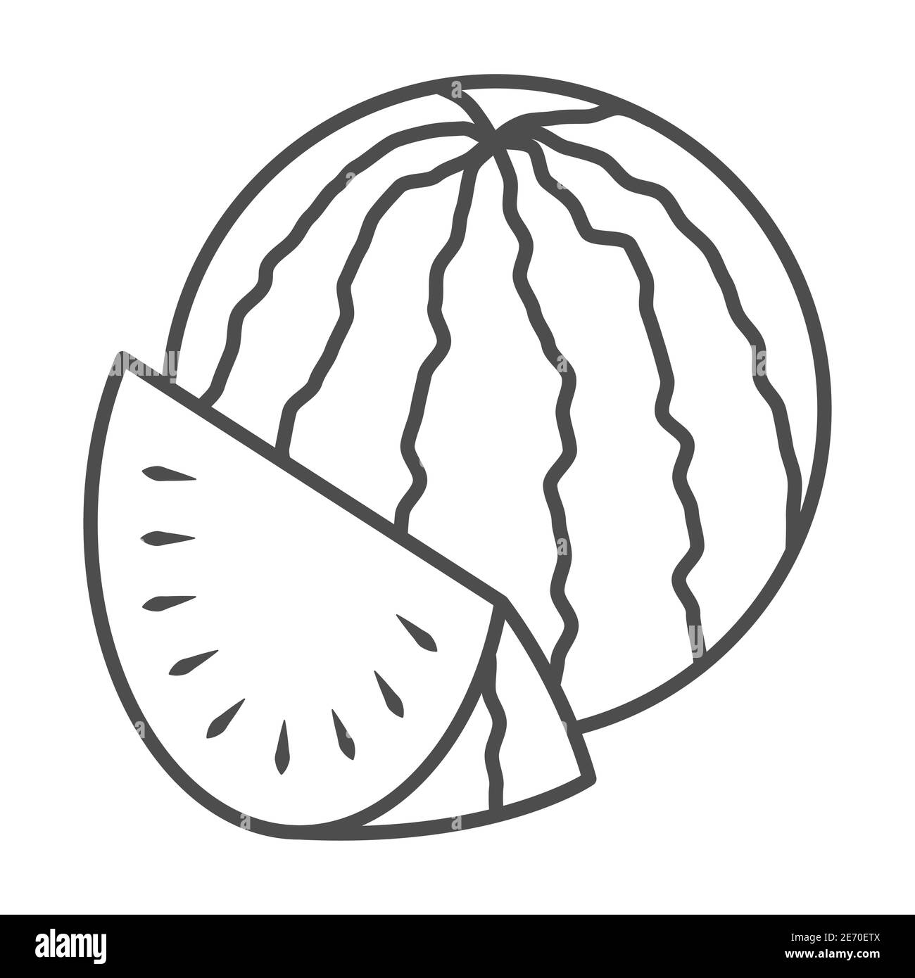 Watermelon Outline Clip Art