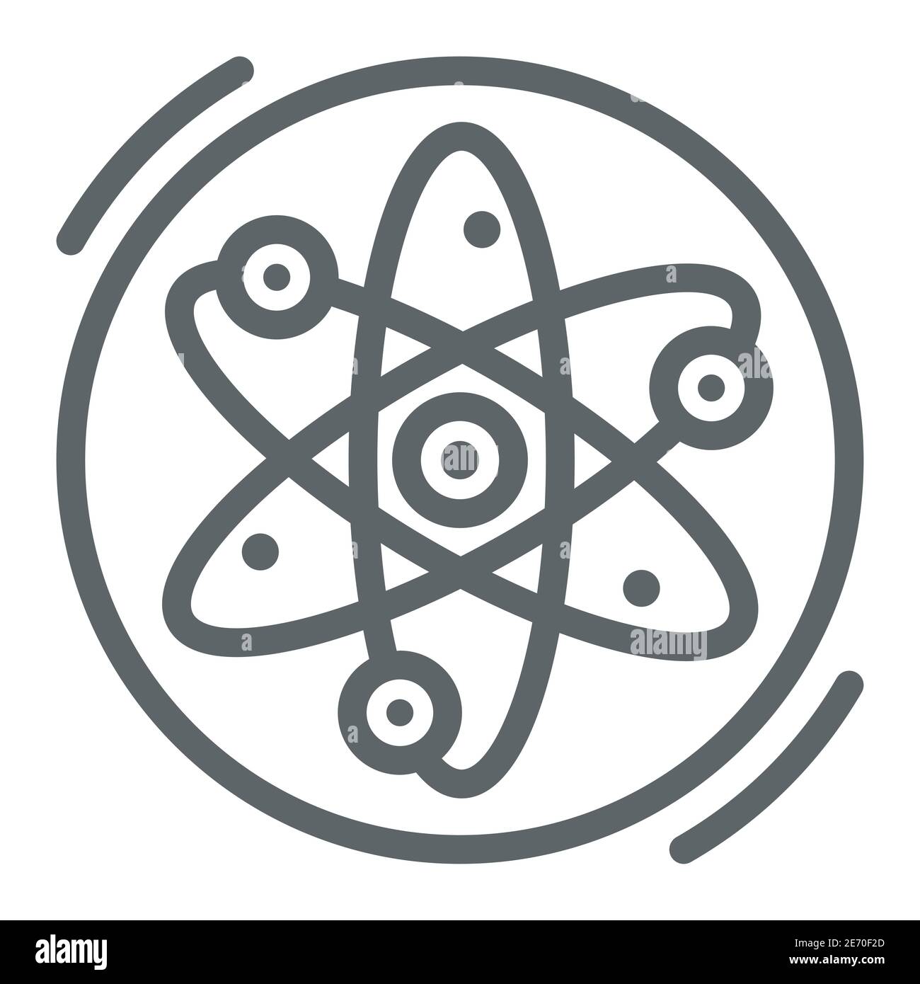 Symbols of science line icon, education, research and science concept ...