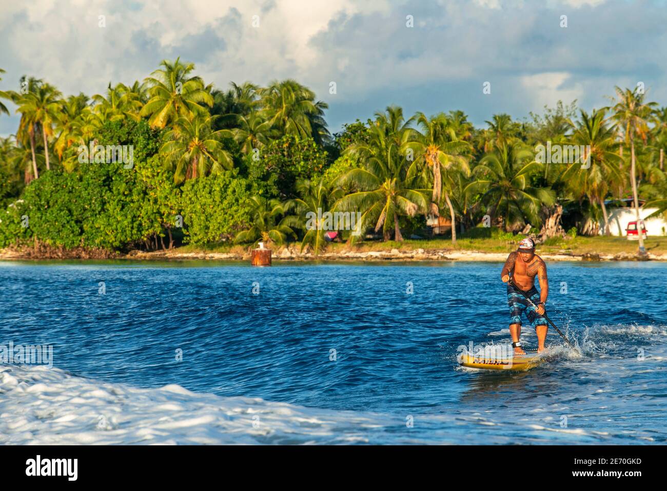 February 2020 - Paddle surf in the beach of Rangiroa, Tuamotu Islands ...