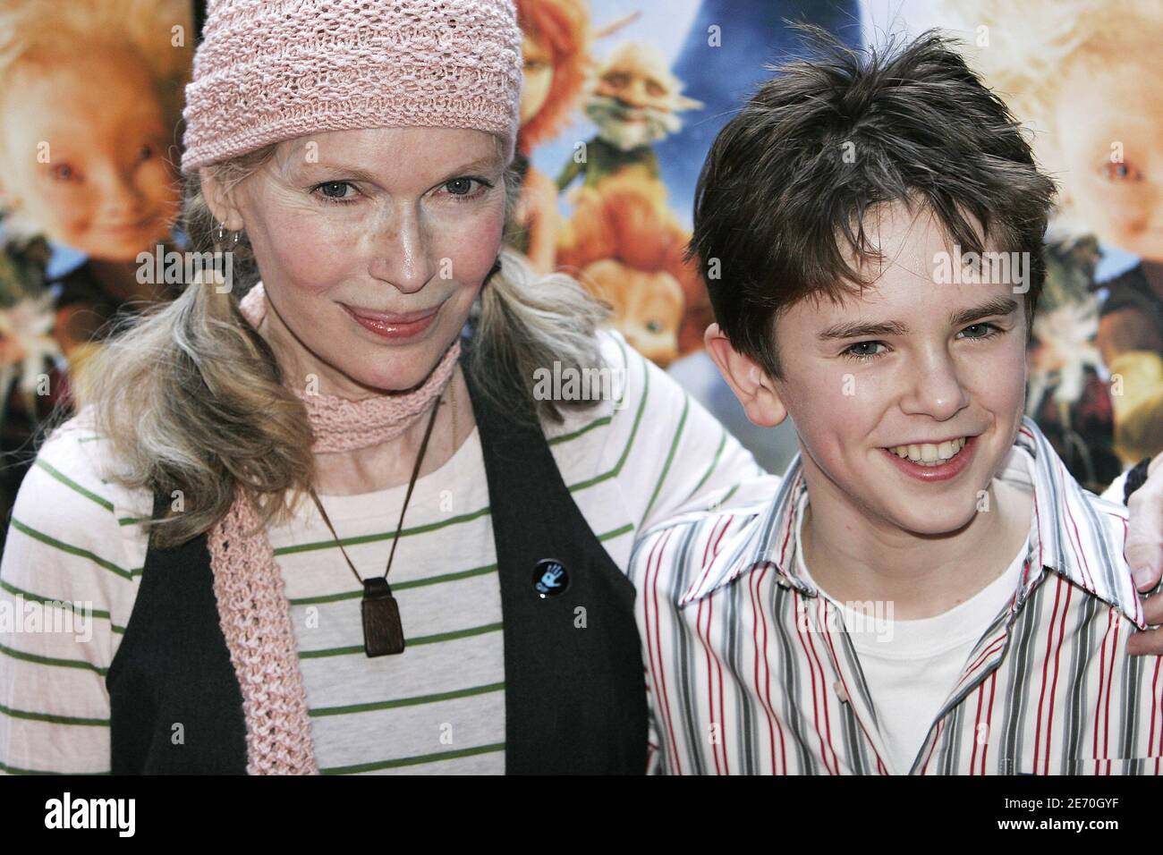 Actress Mia Farrow and actor Freddie Highmore attend the Weinstein ...