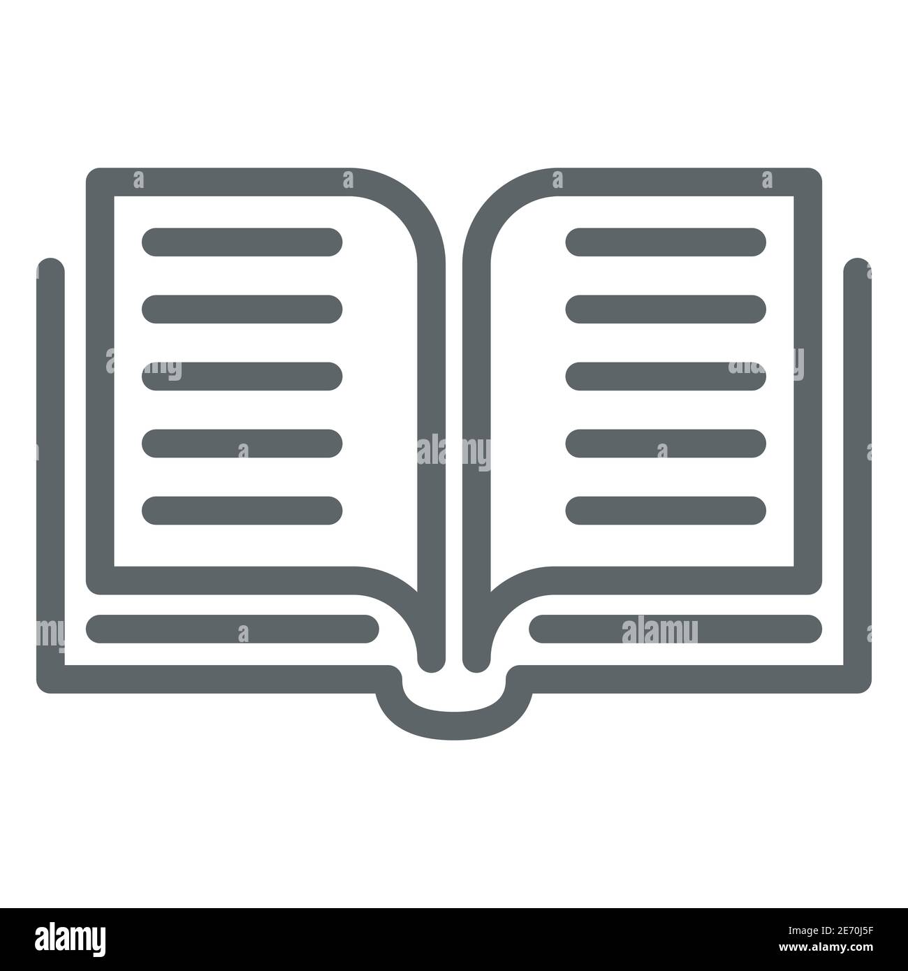 Open book line icon, education concept, Reading sign on white ...
