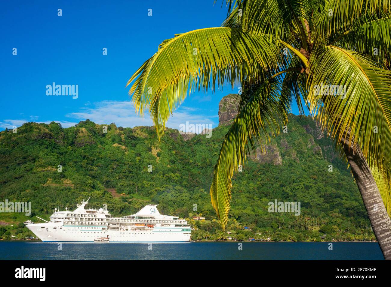 February 2020 - Paul Gauguin cruise anchored in Moorea, French ...