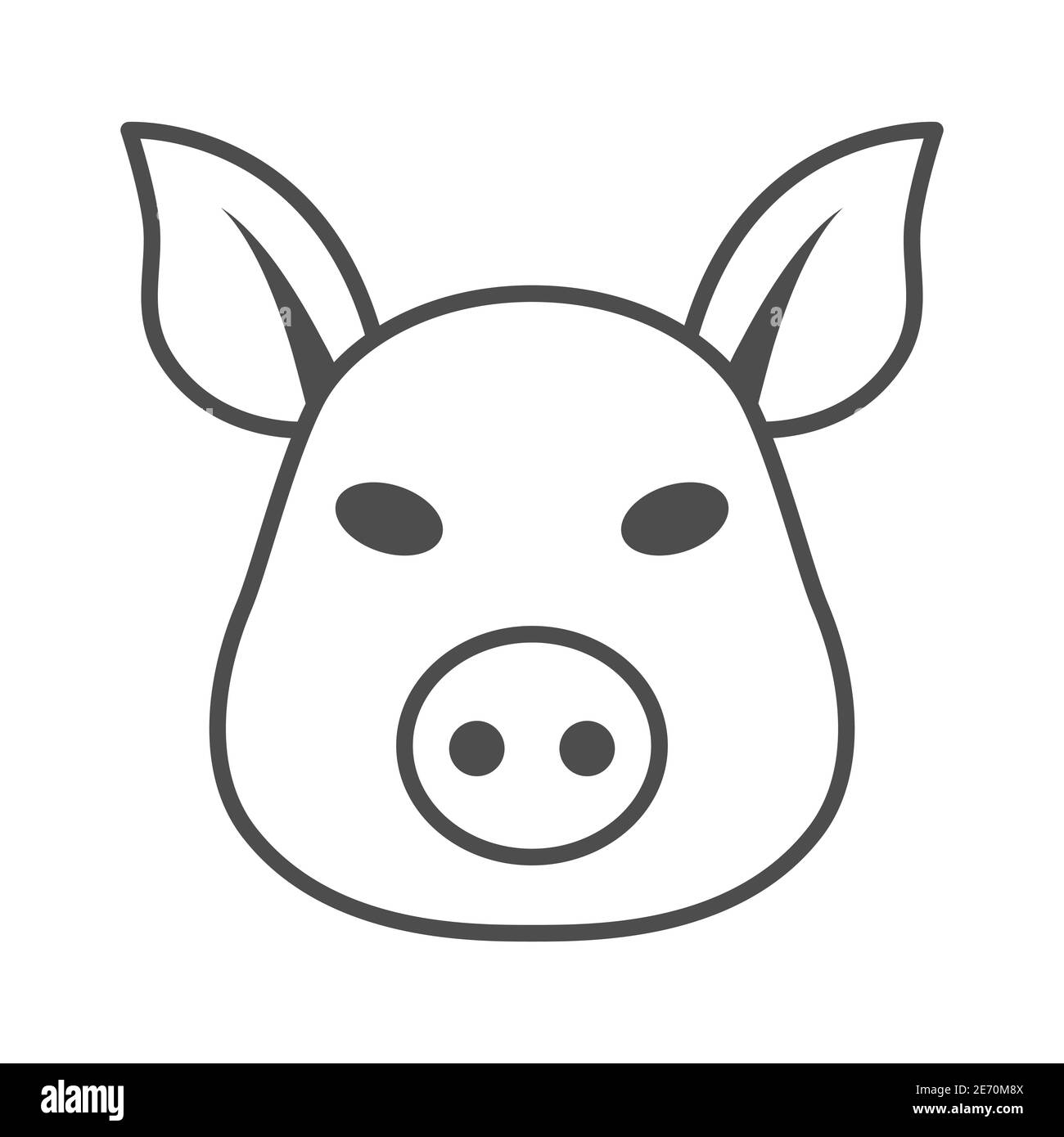 Pig Face Outline