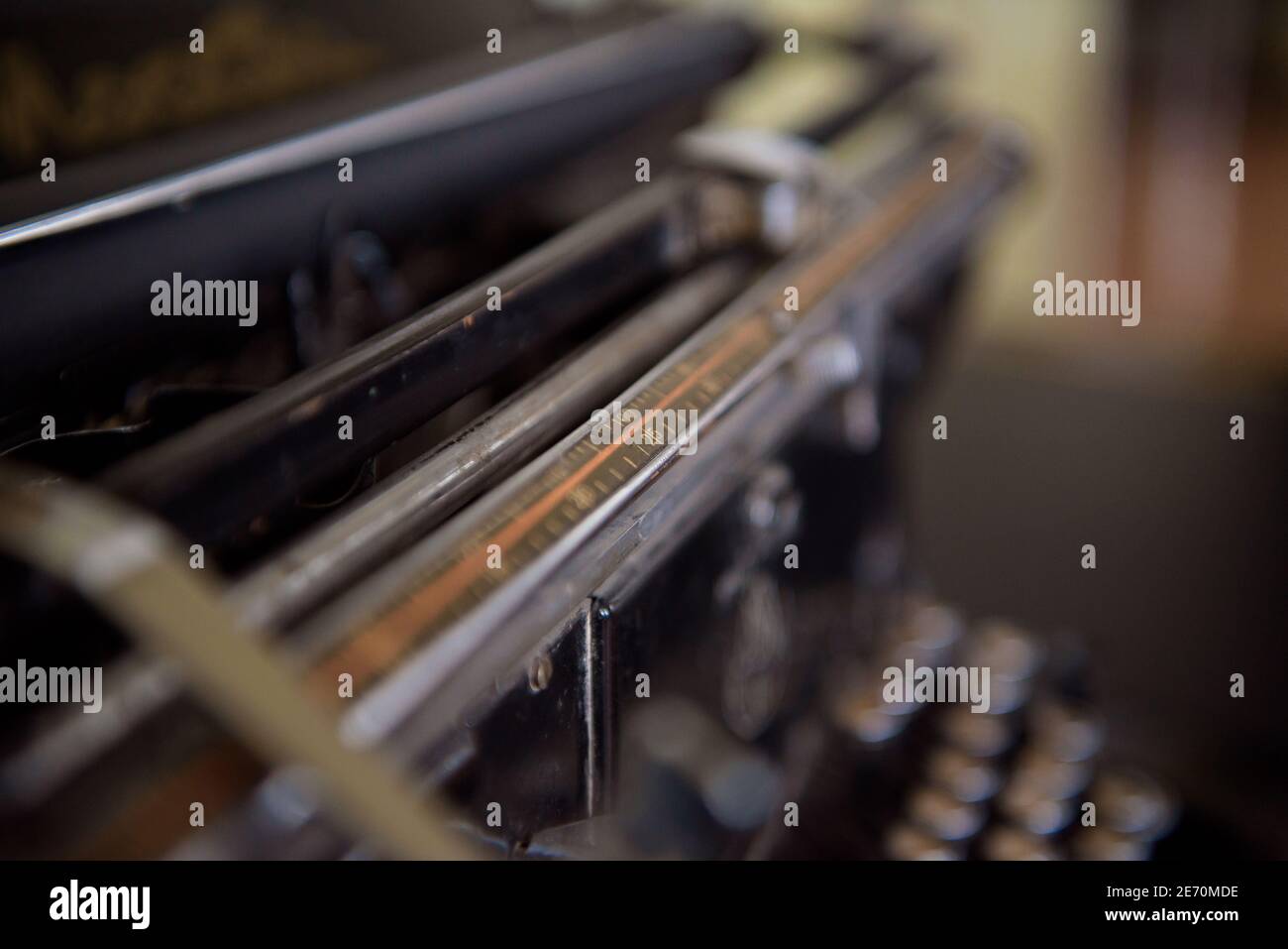 Antique Typewriter. Vintage Typewriter Machine Closeup Photo Stock ...