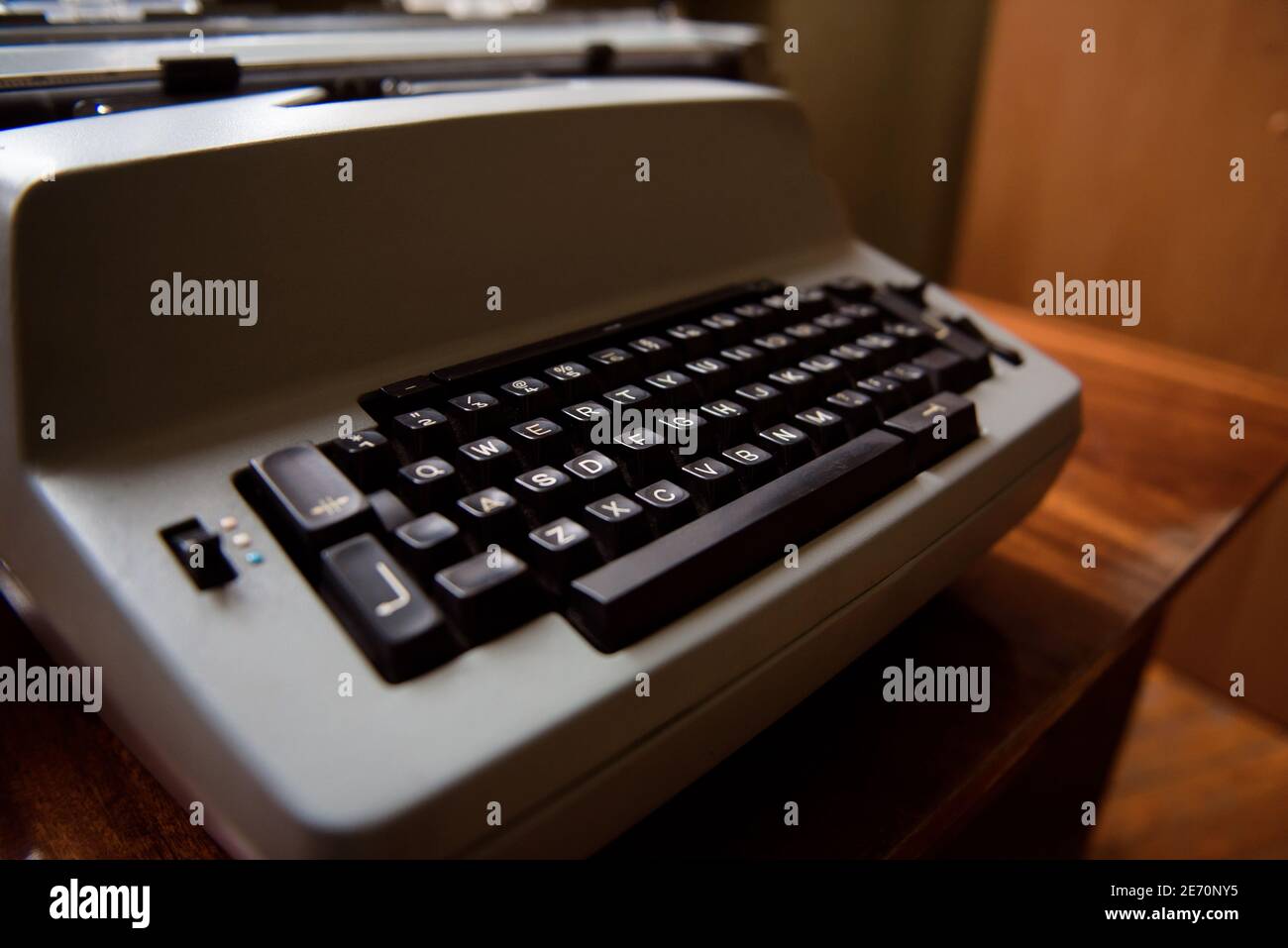Antique Typewriter. Vintage Typewriter Machine Closeup Photo Stock ...