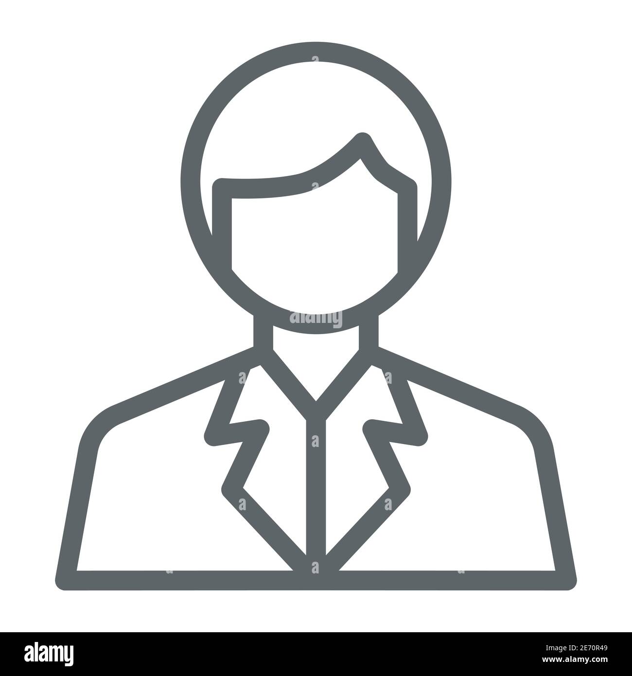 Scientist line icon, science concept, Chemist sign on white background ...