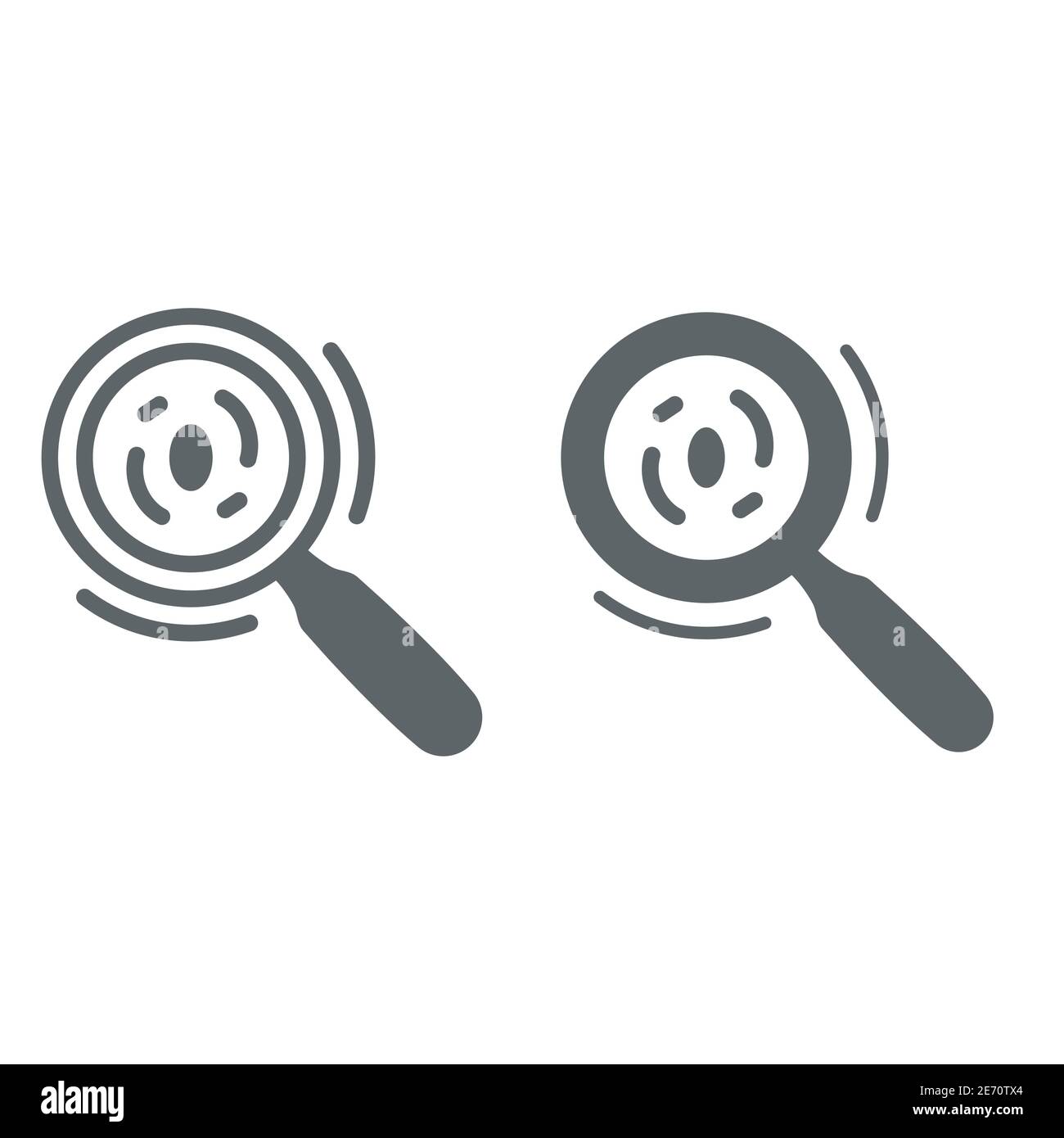 Black microorganisms under magnifier line hi-res stock photography and ...