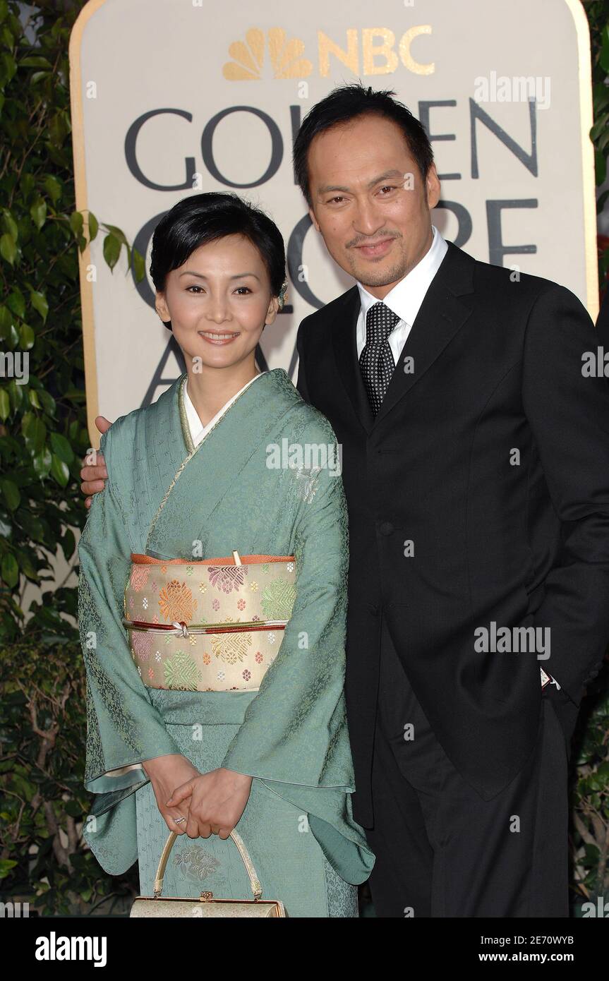 Ken Watanabe and his wife poses on the red carpet of the 64th Annual ...