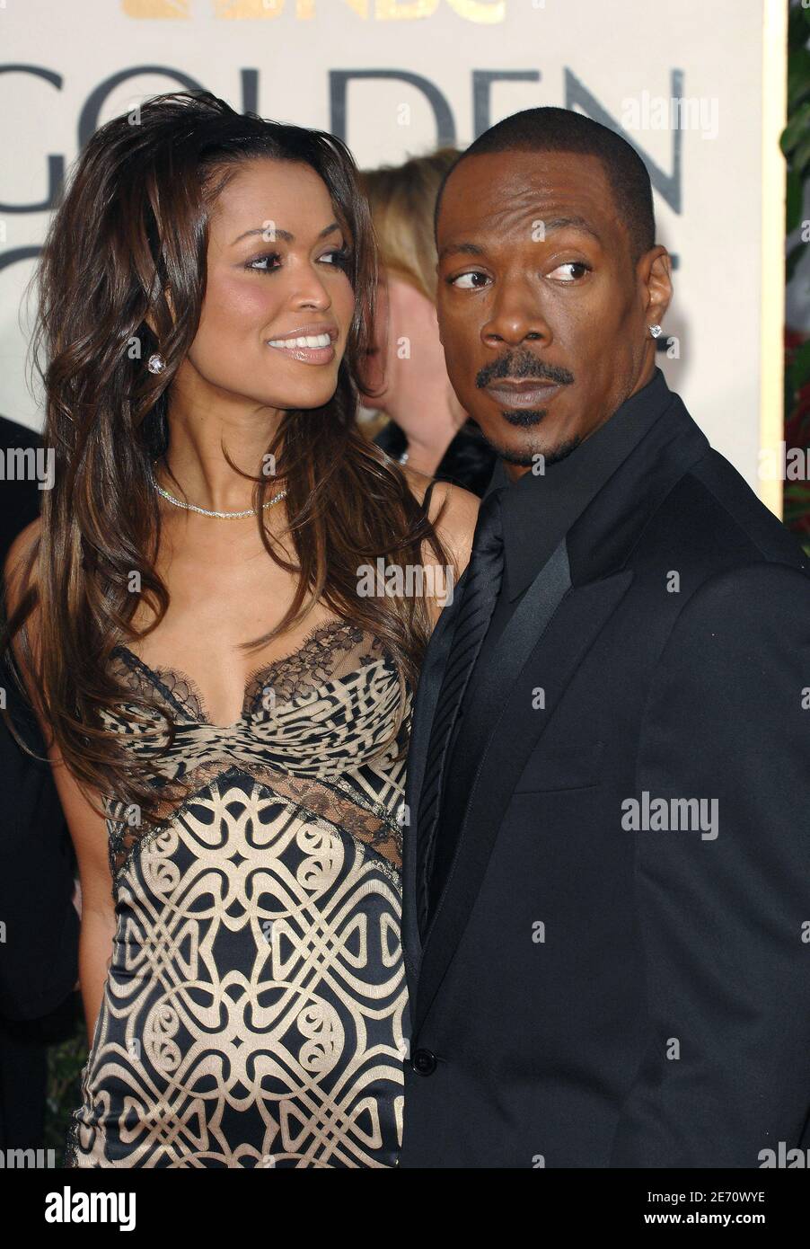 Eddie Murphy and Tracey E. Edmonds pose on the red carpet of the 64th Annual Golden Globe Awards ...