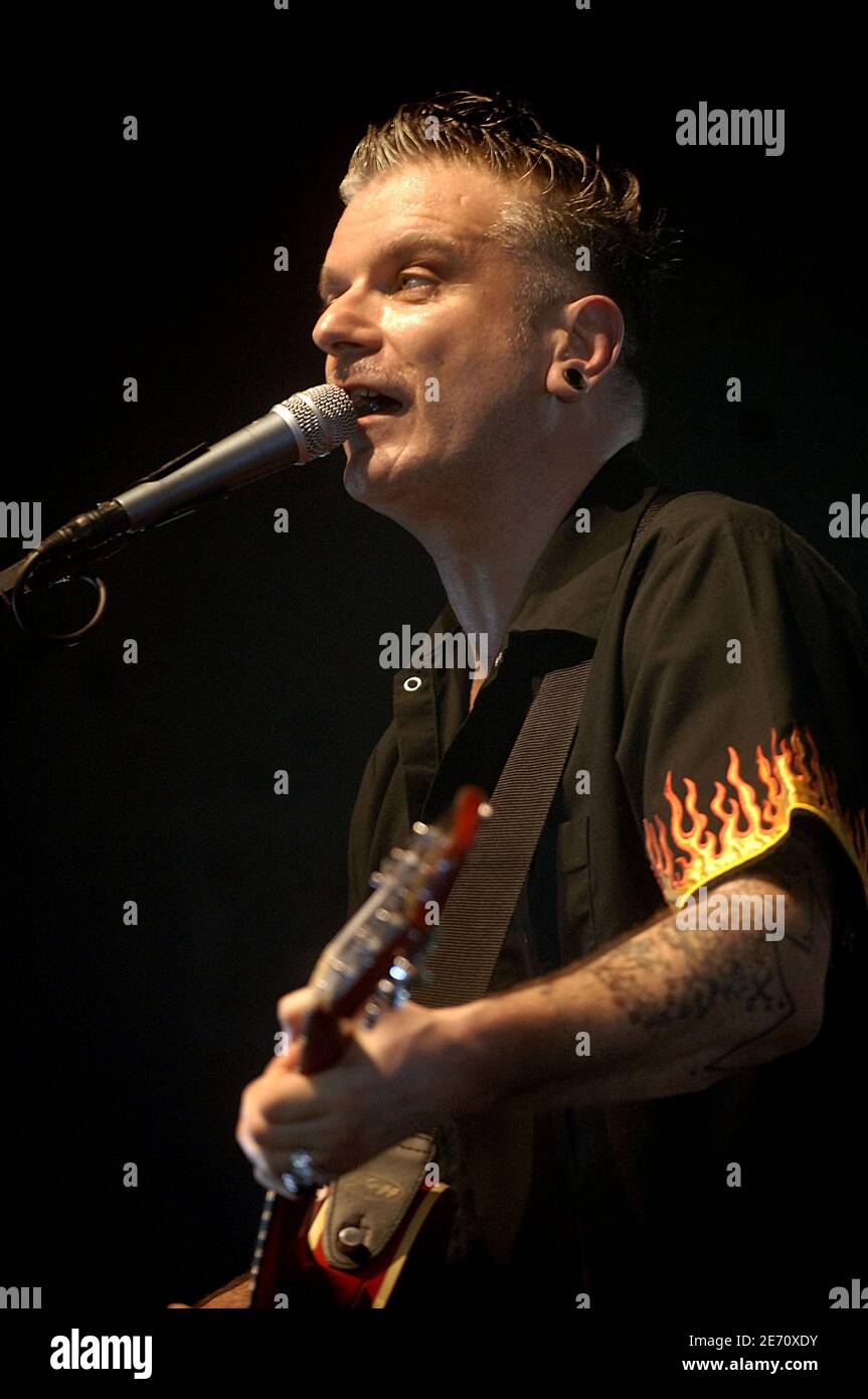 French singer SanSeverino performs live on stage at the Olympia concert ...