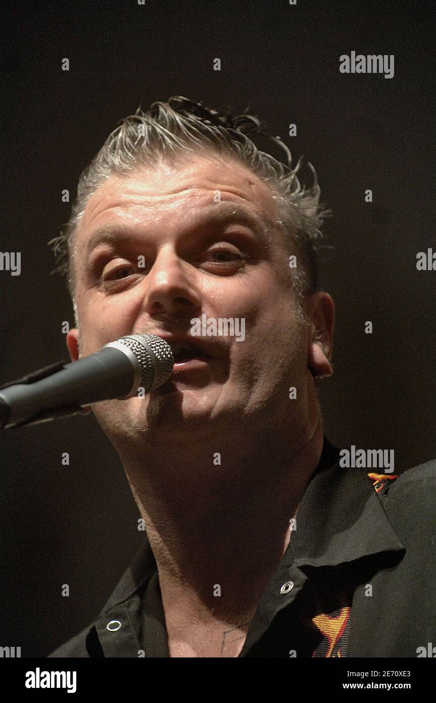 French singer SanSeverino performs live on stage at the Olympia concert ...