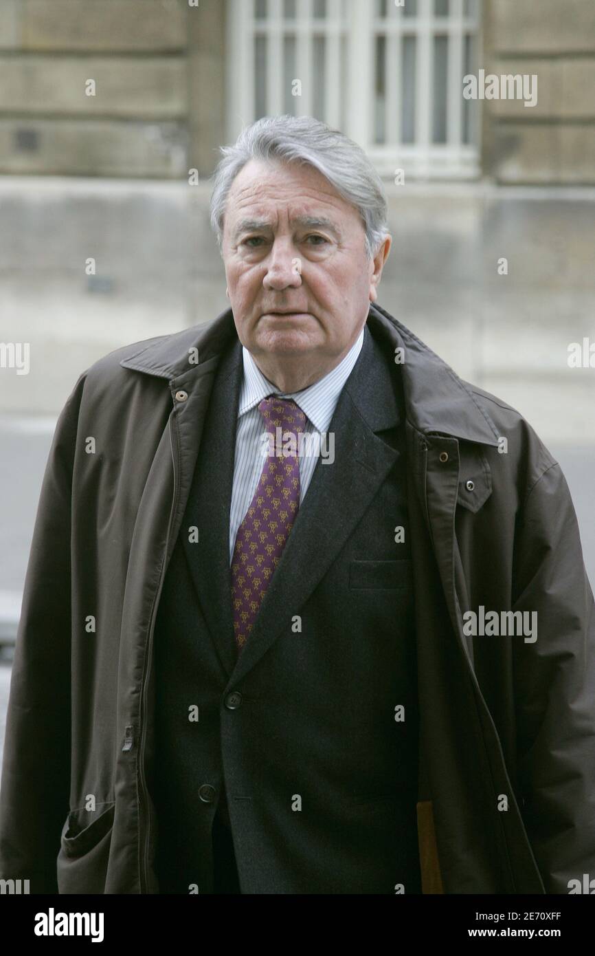 UMP deputy, Jean-Pierre Soisson arrives at his office at the National ...