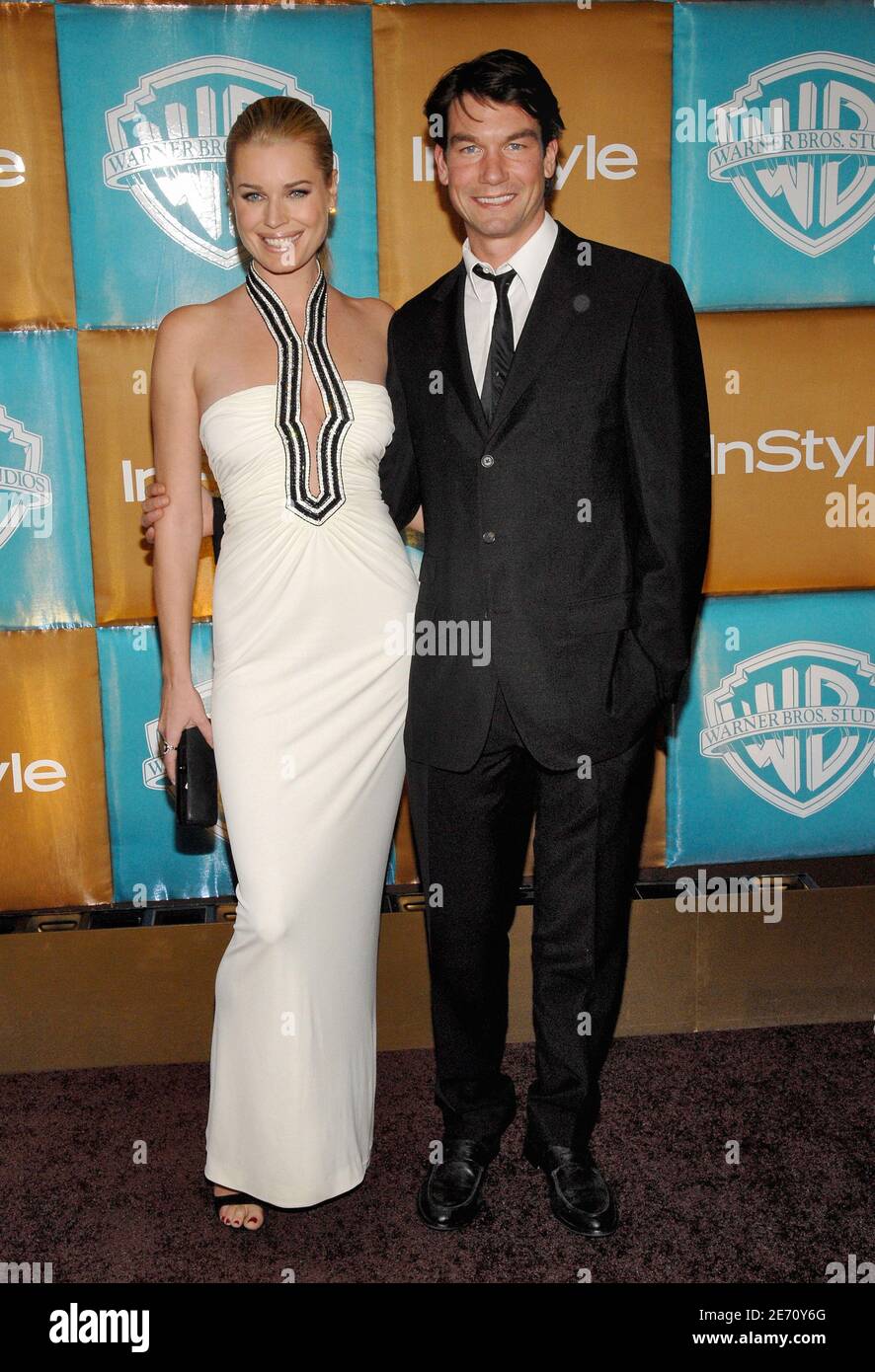Rebecca Romijn and Jerry O'Connell attend the In Style and Warner Bros ...