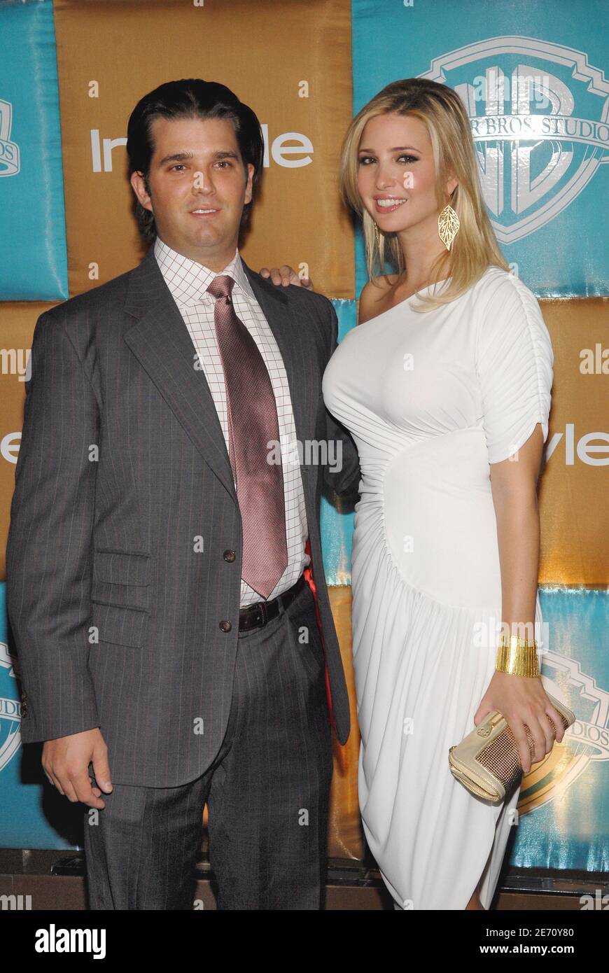 Donald Trump Jr. and sister Ivanka Trump attend the In Style and Warner ...
