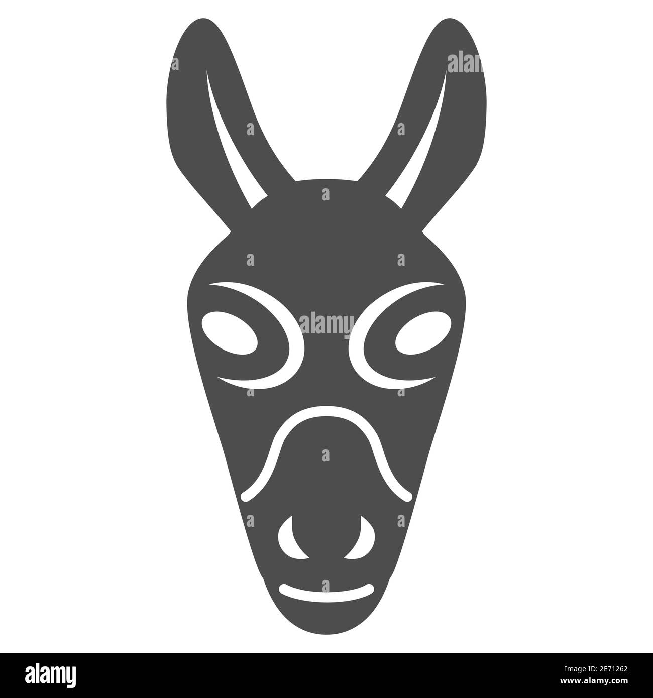 Donkey head solid icon, Farm animals concept, mule face sign on white ...