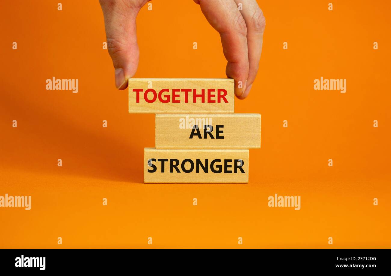 Together are stronger symbol. Concept words 'Together are stronger' on ...