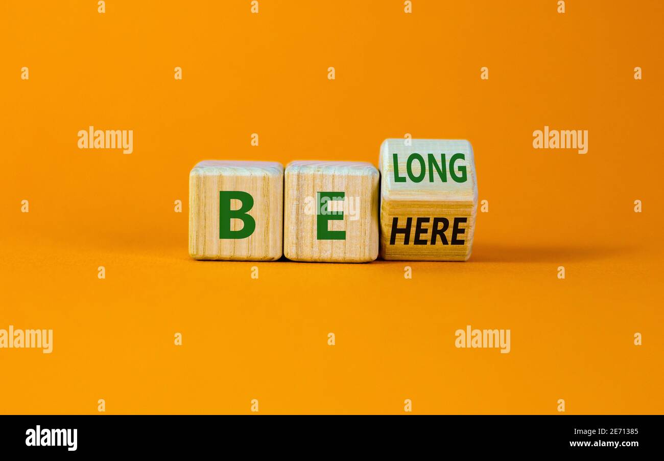 Be here belong symbol. Turned a cube and changed words 'be here' to ...