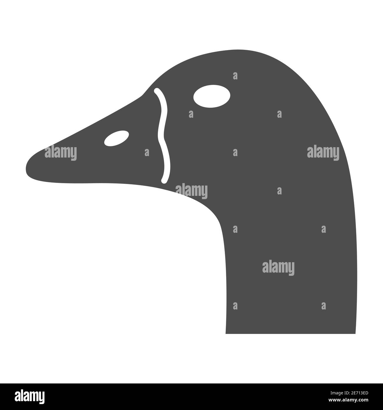 Goose head solid icon, Farm animals concept, domestic fowl portrait ...