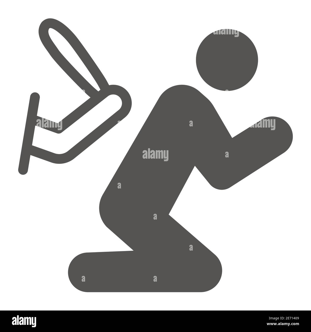 Baton icon outline black Black and White Stock Photos & Images - Alamy