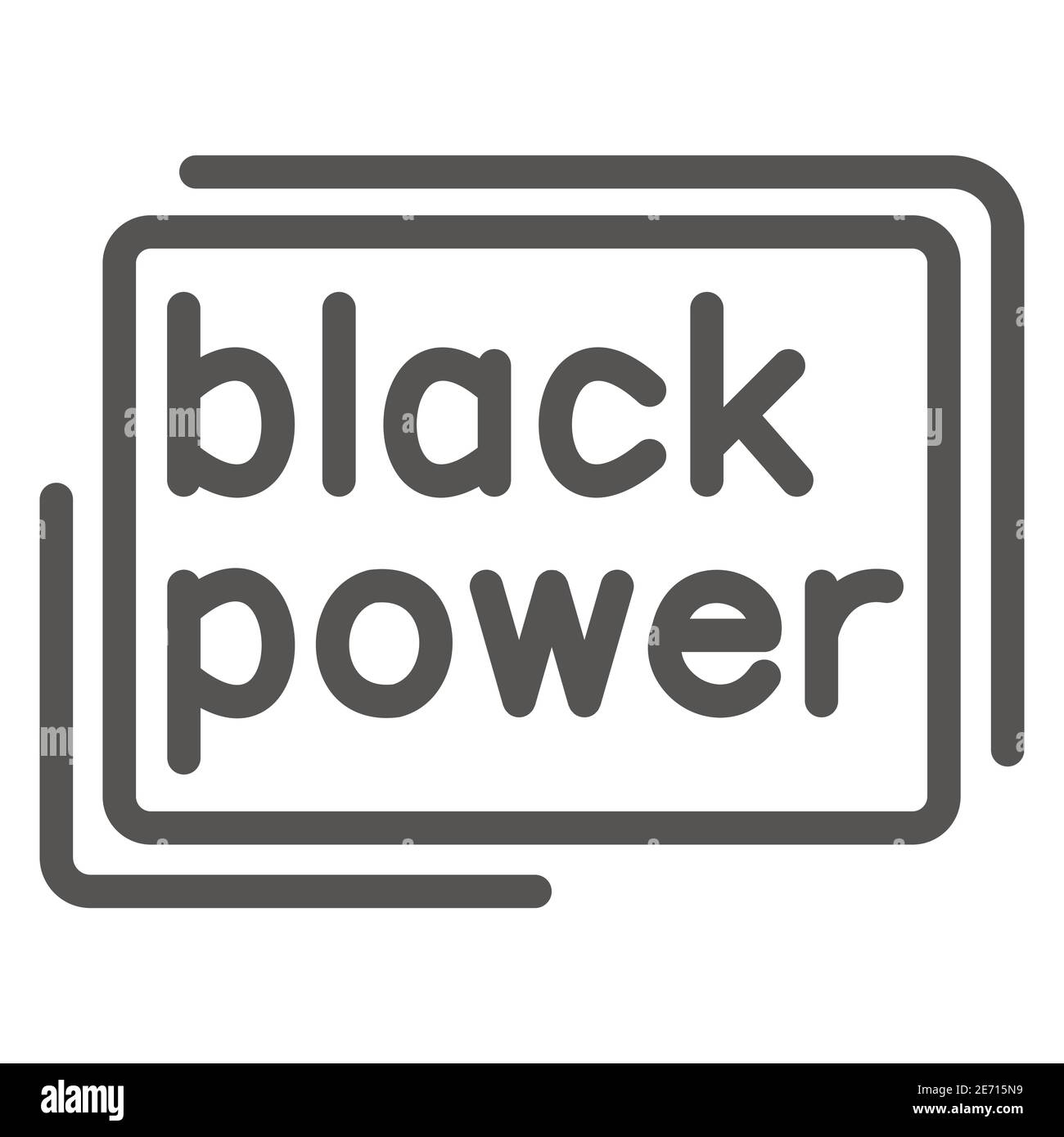 Black power poster line icon, Black lives matter concept, BLM protest ...
