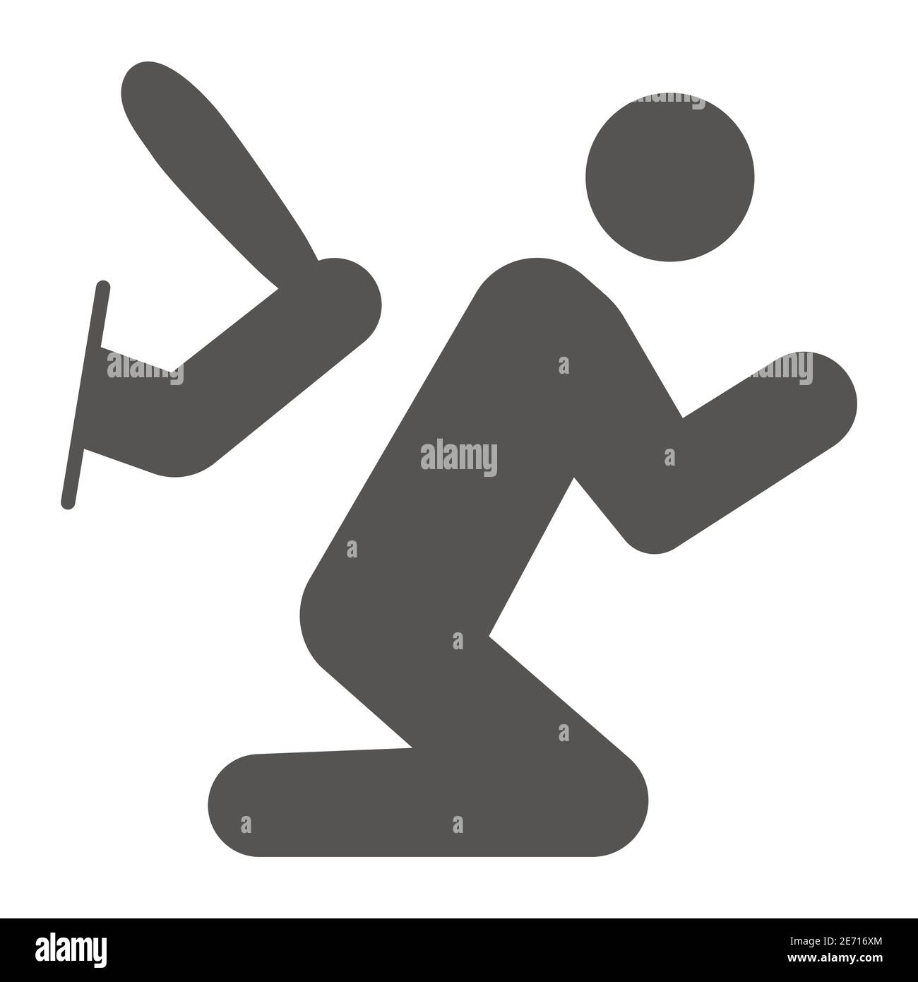 Beating black man with baton solid icon, Black lives matter concept, No ...