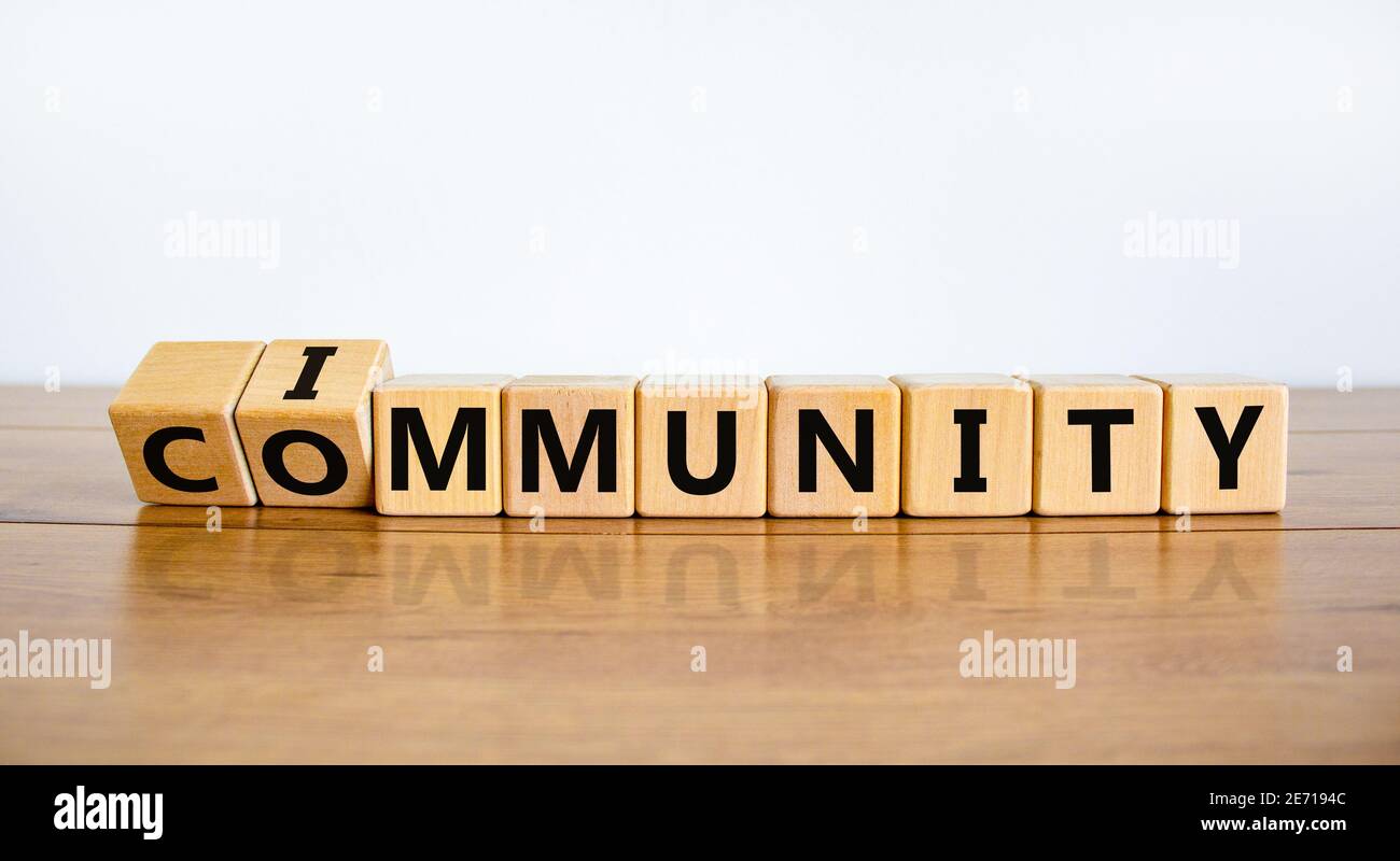 Community immunity symbol. Turned cubes and changed the word 'community ...