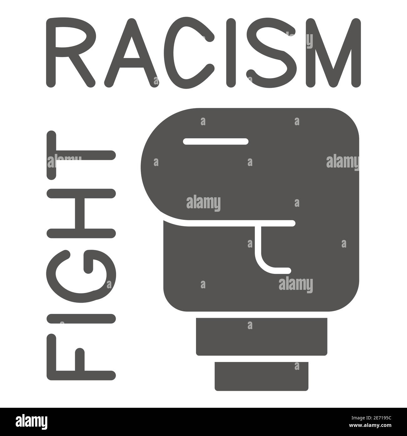 Fight against racism symbol solid icon, Black lives matter concept ...