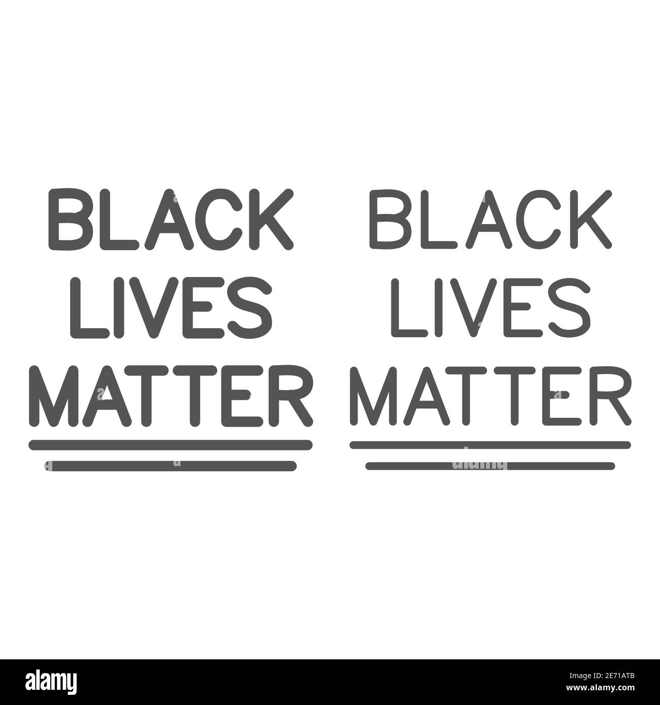 Black lives matter inscription line and solid icon, Black lives matter ...