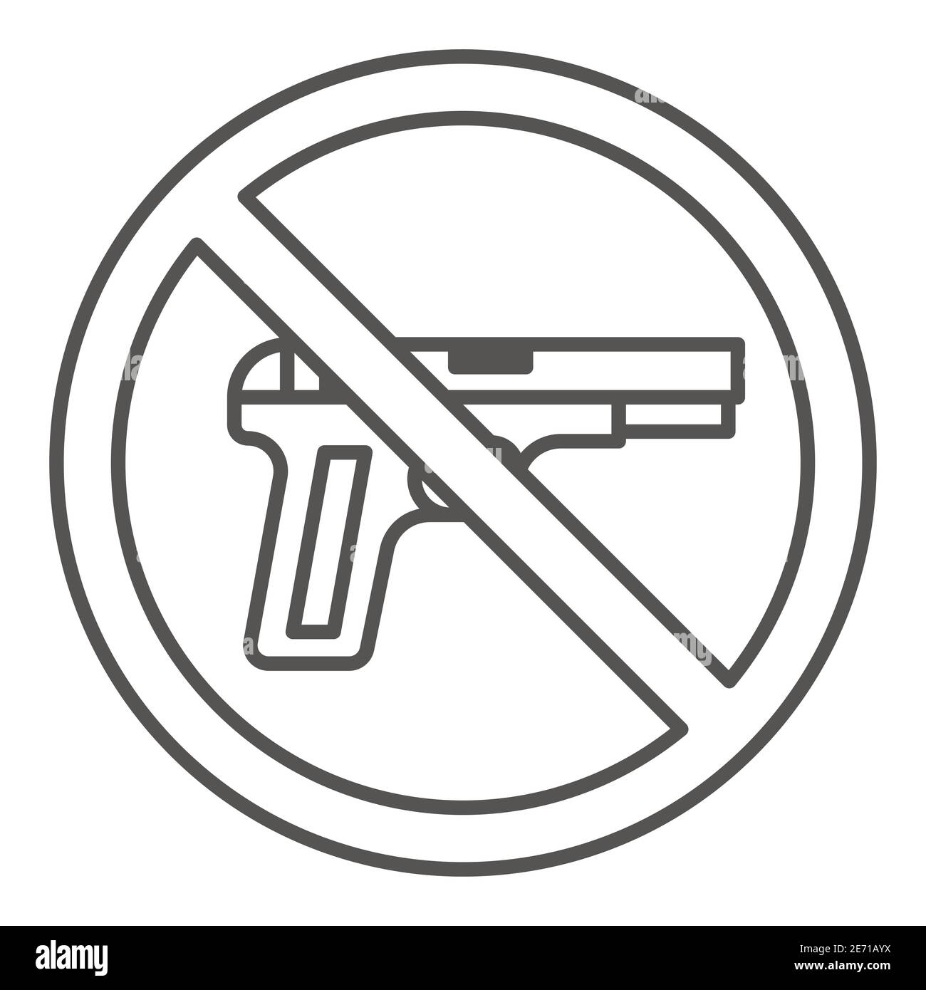 No firearms thin line icon, Black lives matter concept, No firearms or ...