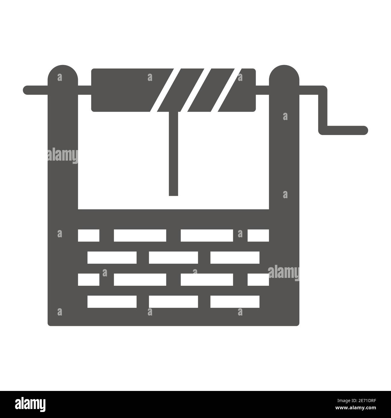 Water well solid icon, Garden and gardening concept, draw-well sign on ...