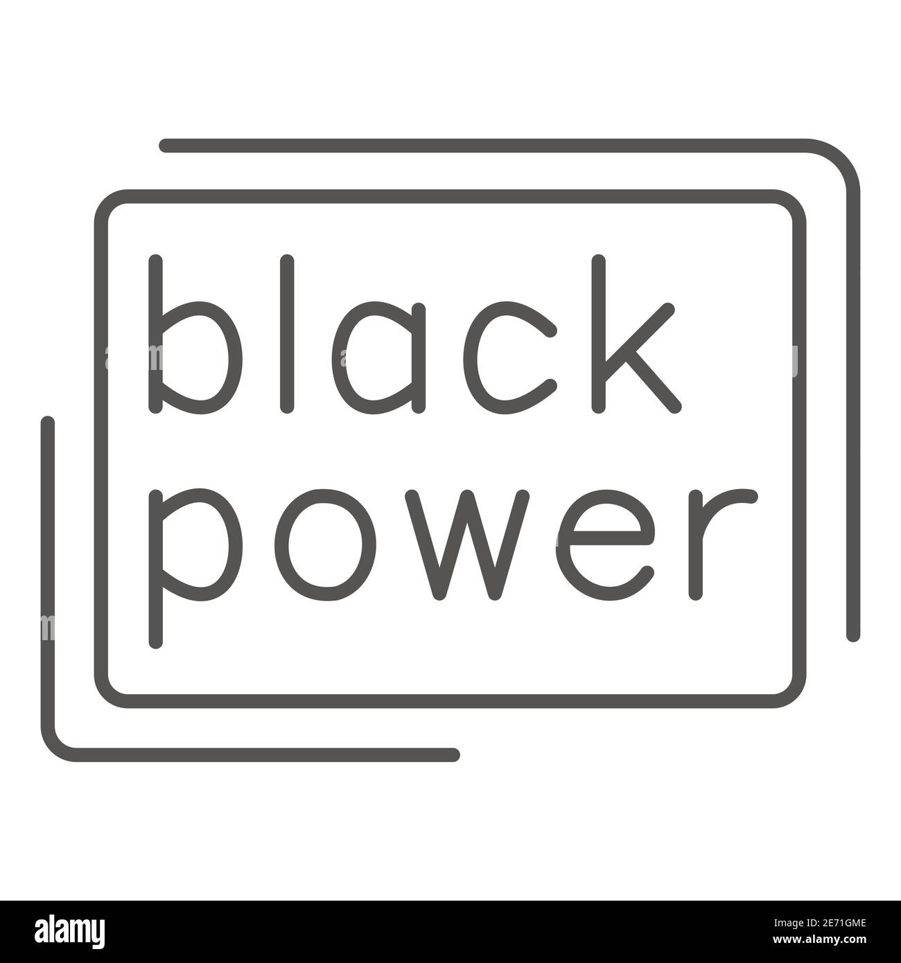 Black power poster thin line icon, Black lives matter concept, BLM ...