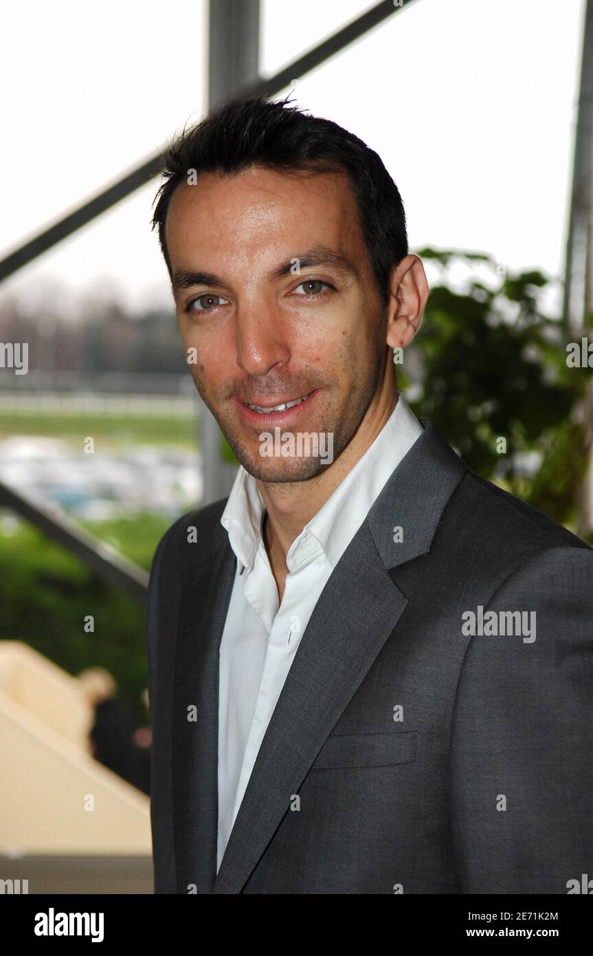 French actor Doudi aka Samantha attends the Prix d'Amerique trotting ...