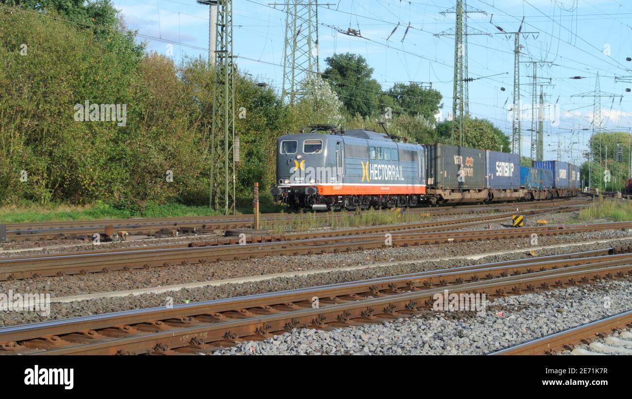 Hector Rail class 162 001 Heavy freight locomotive at Cologne-Gremberg ...
