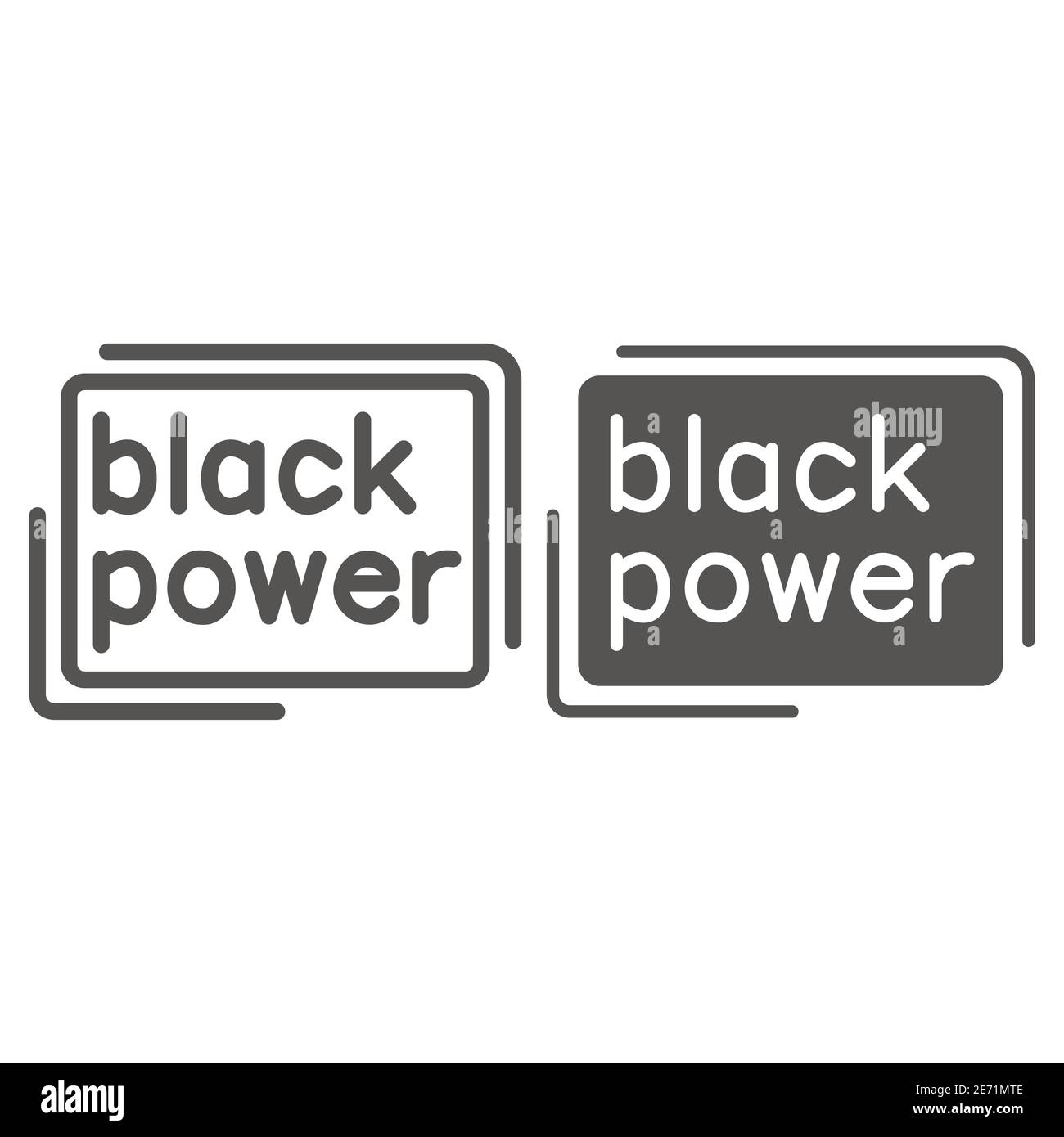 Black power poster line and solid icon, Black lives matter concept, BLM ...